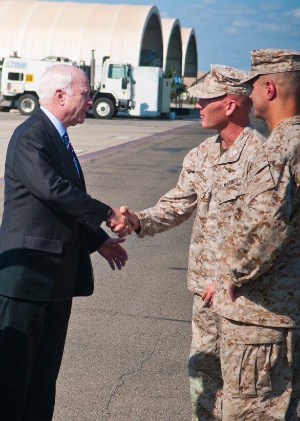 Senator John McCain visits MCAS Yuma