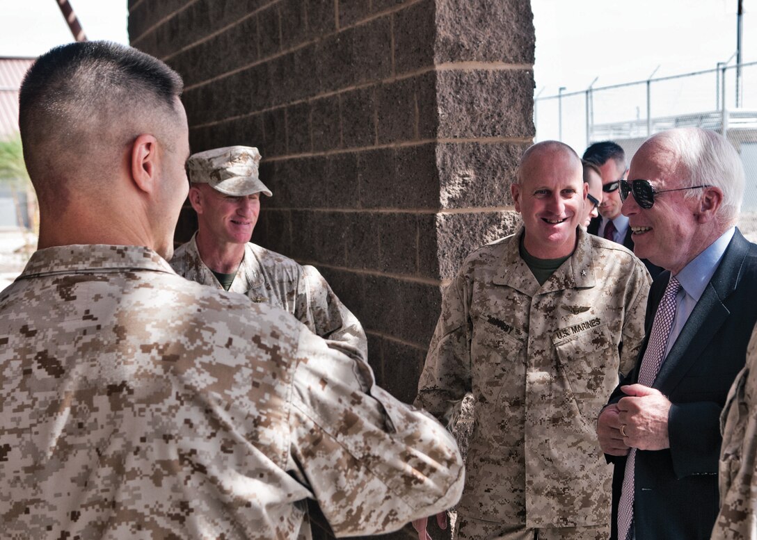 Senator John McCain visits MCAS Yuma