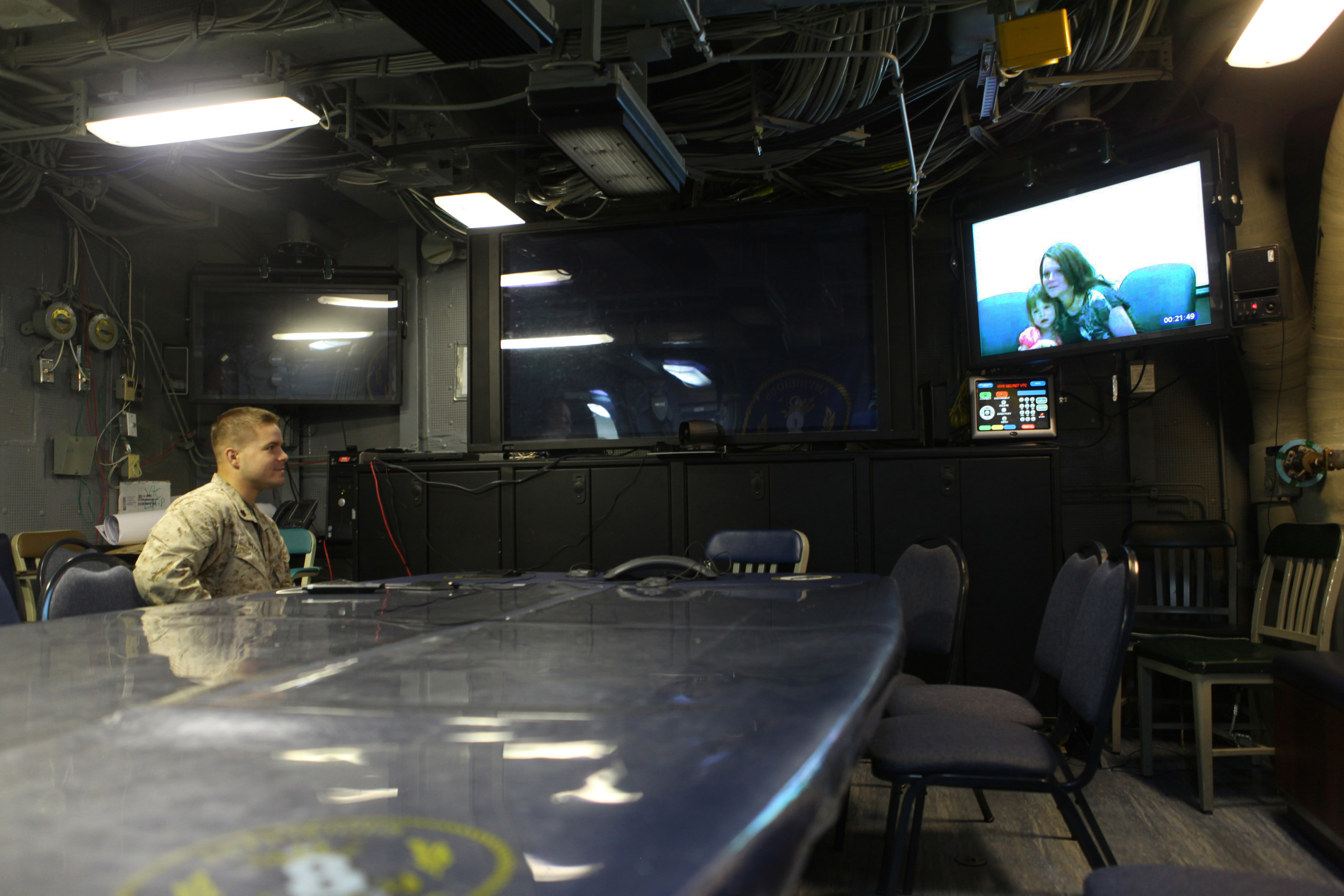 U.S. Marines, Sailors connect with families through video ...