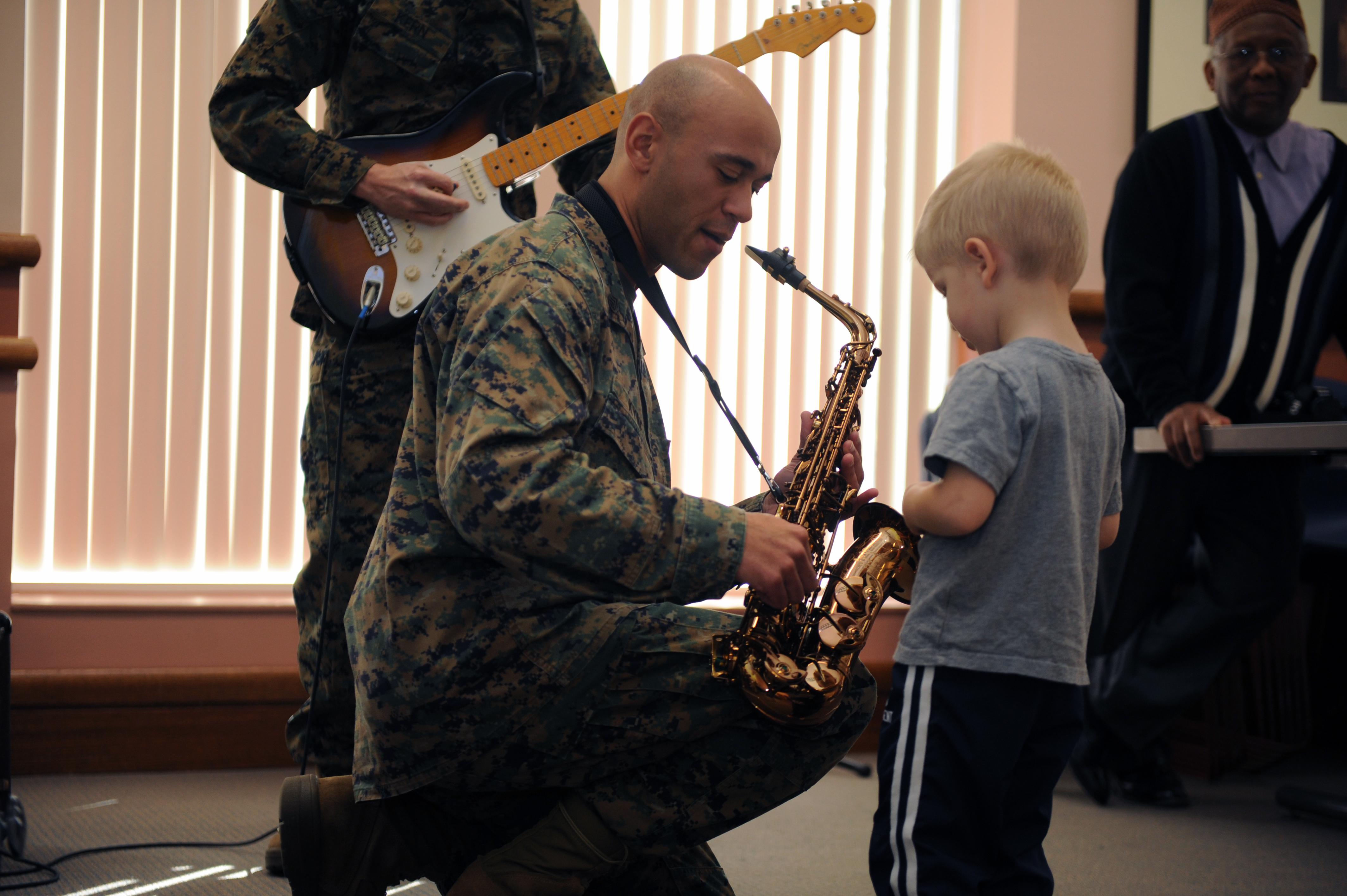 Staff Sgt. Eric Kyne, saxophone, Marine Corps Base Quantico Band Jazz ...