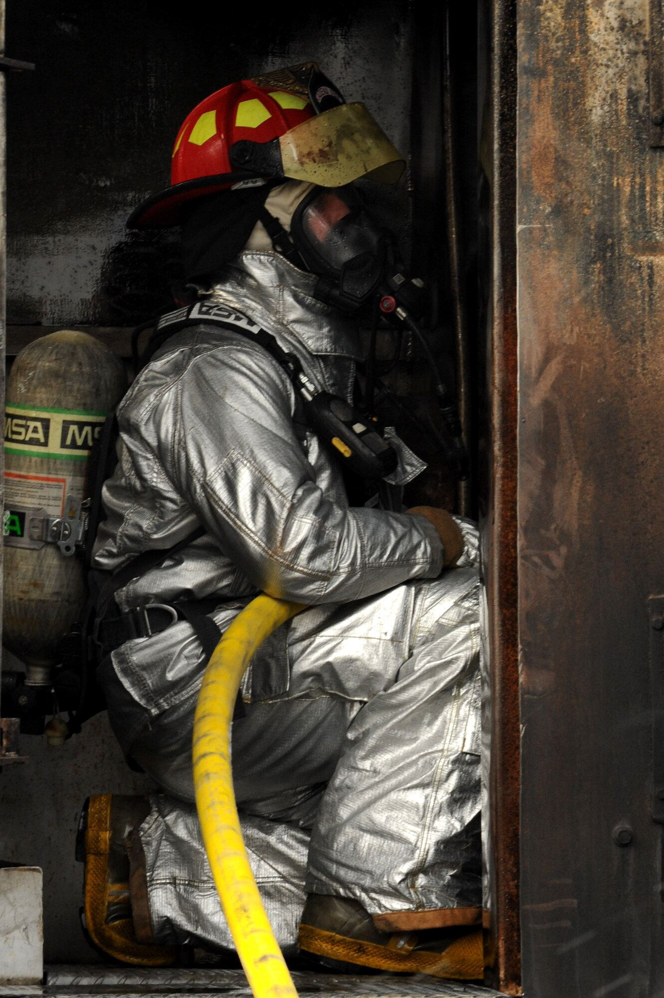 Firefighters extinguish flames > Kadena Air Base > Article Display