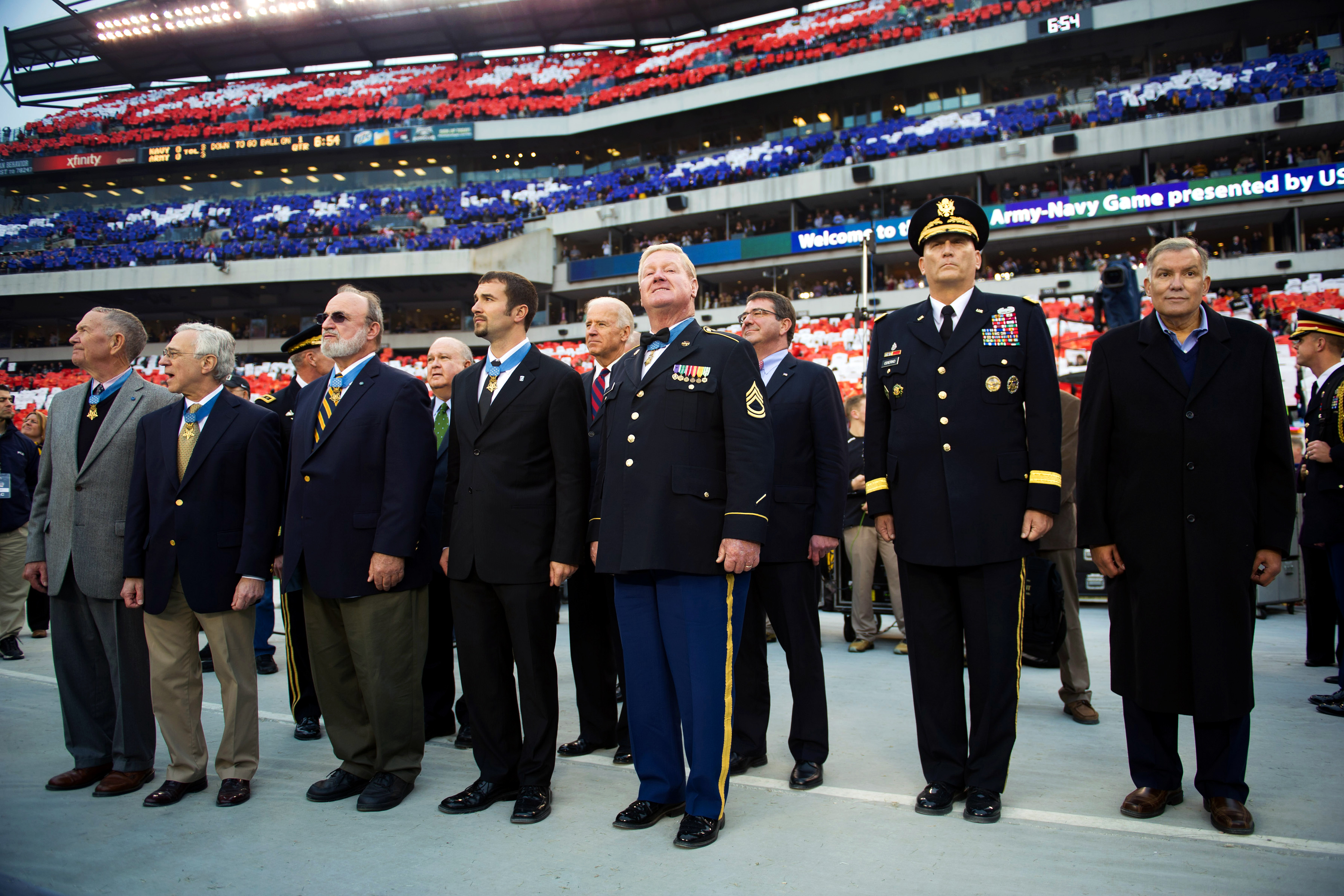 Left to right in the front row, Medal of Honor recipients Walter Joseph ...