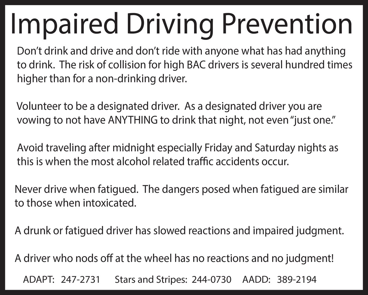 no drinking and driving interview