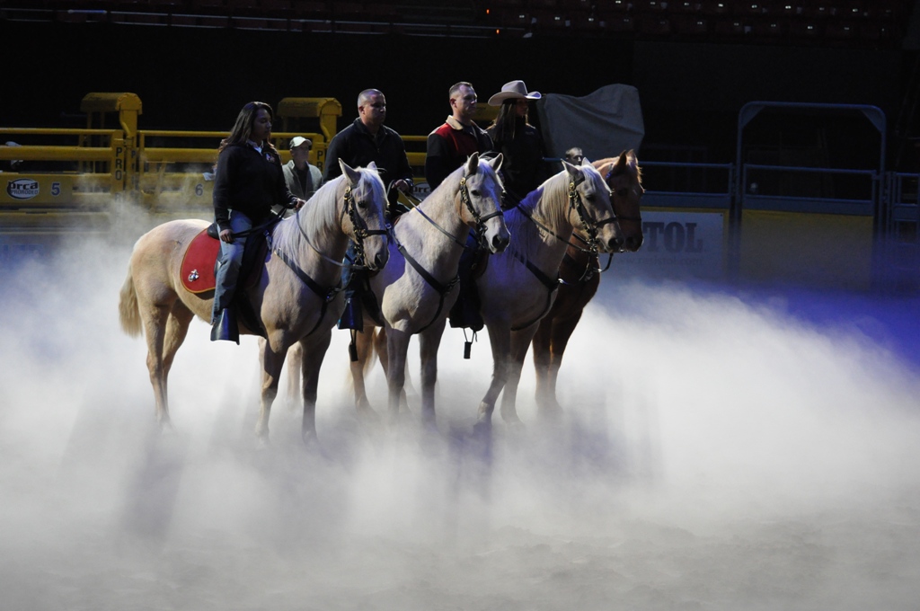 Mounted Color Guard steals the rodeo