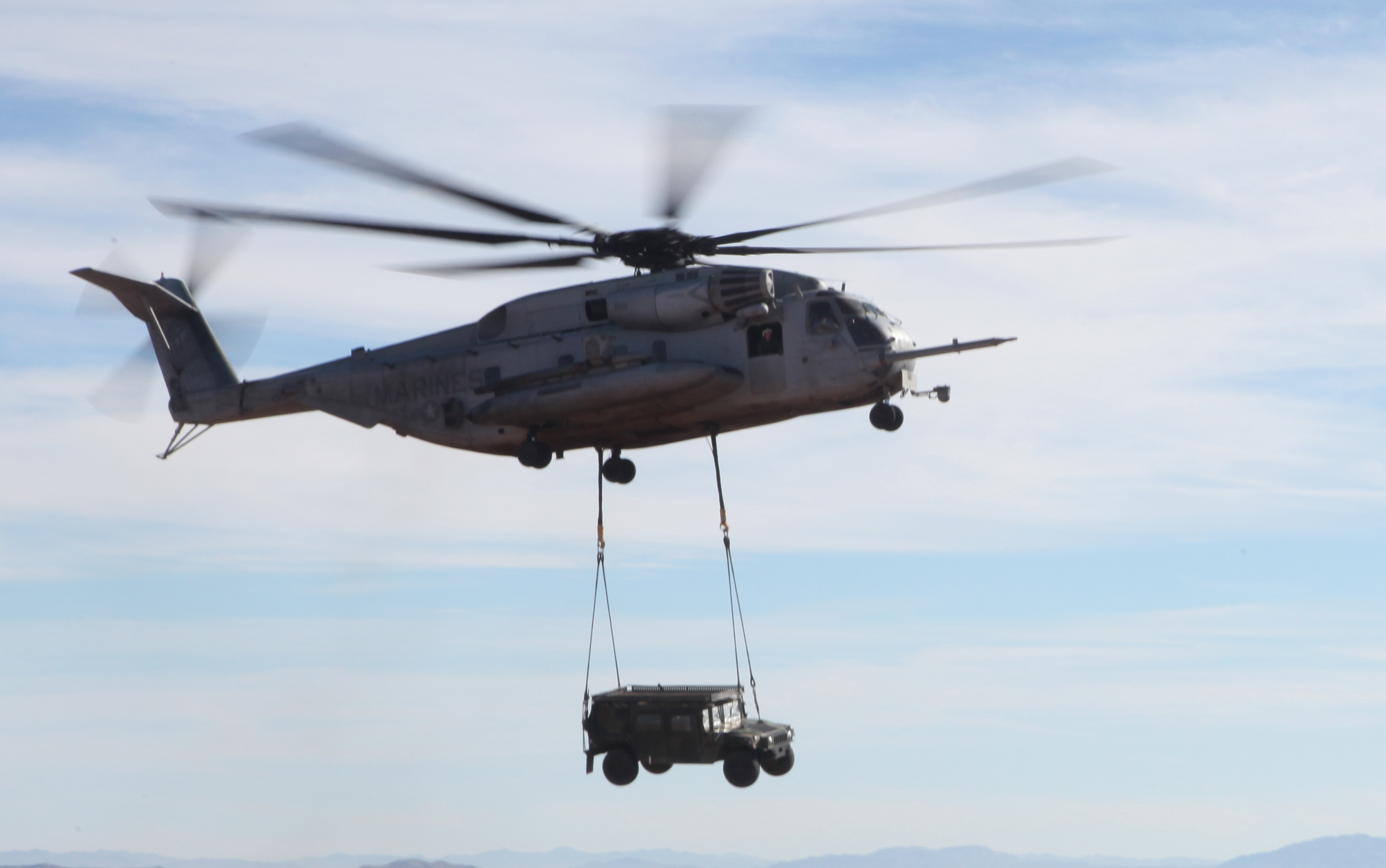 A CH-53E Super Stallion with Marine Heavy Helicopter Squadron 466, 3rd ...