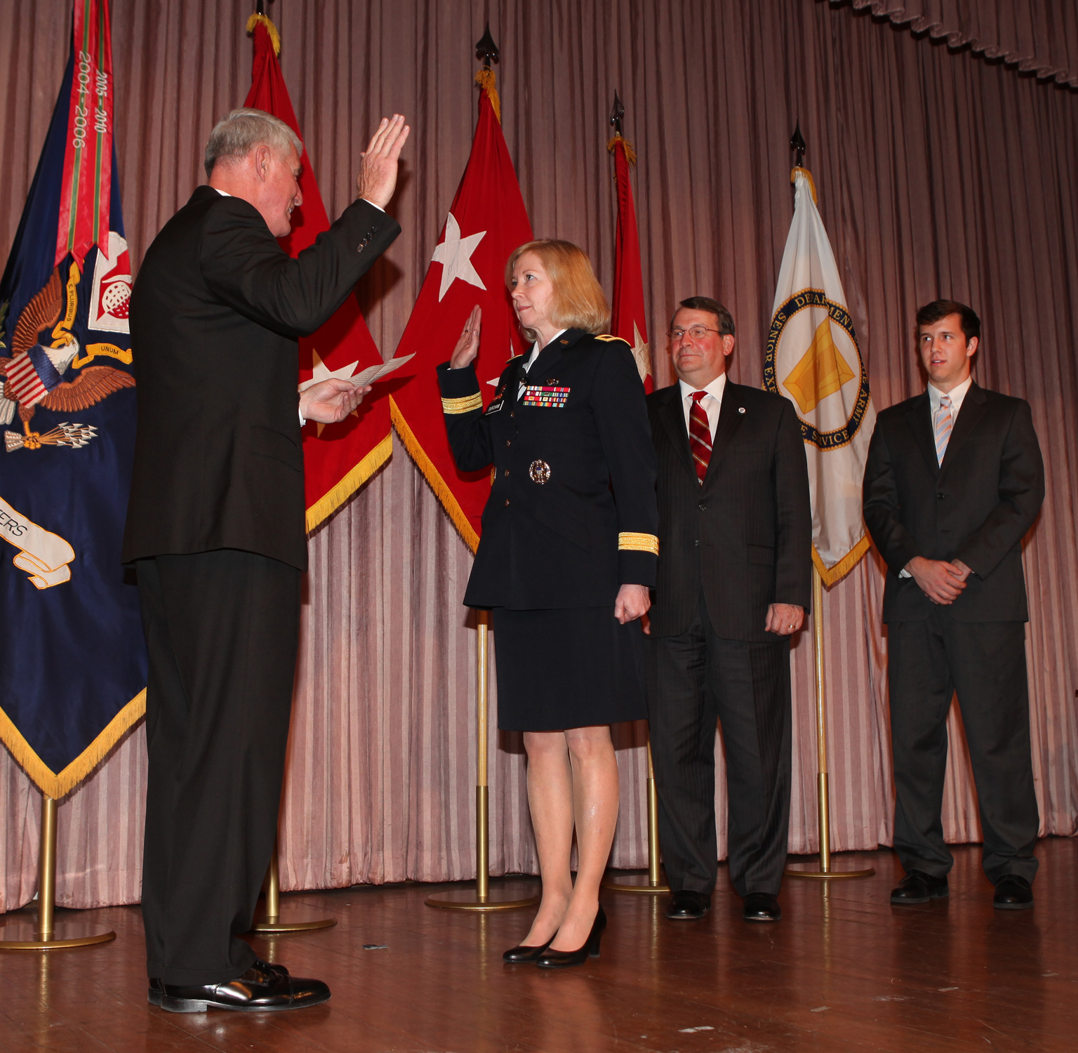 First USACE female general officer recites oath of office during ...