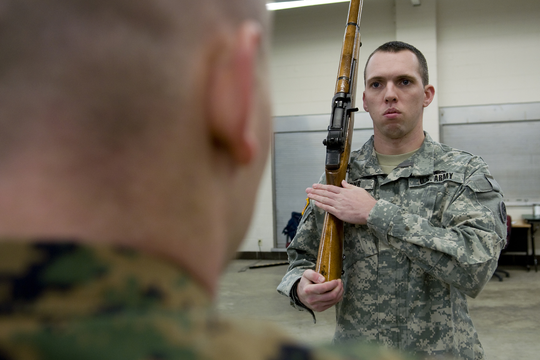 Indiana joint military color guard synchronized for 'Super' performance ...