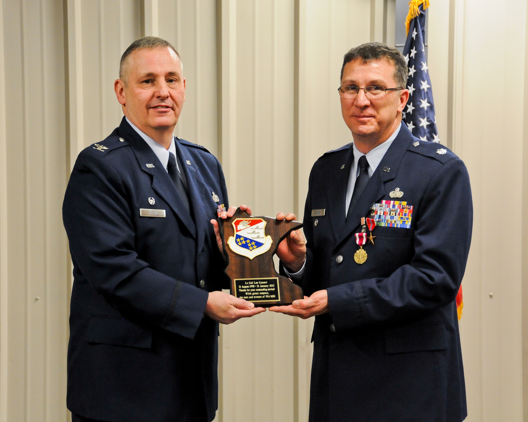 Lt. Col. Les Canarr retires > Minneapolis-St Paul Air Reserve Station ...
