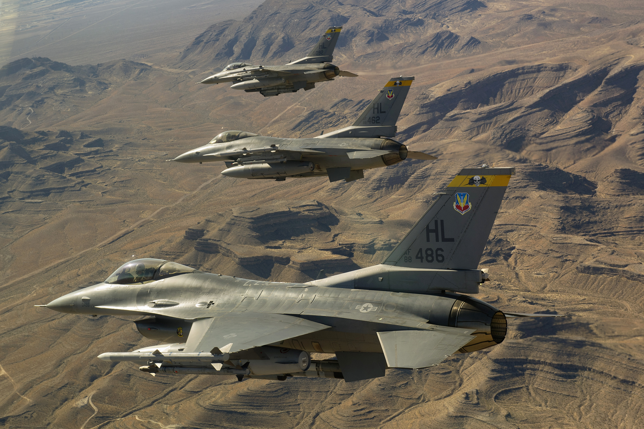 Flying over the desert