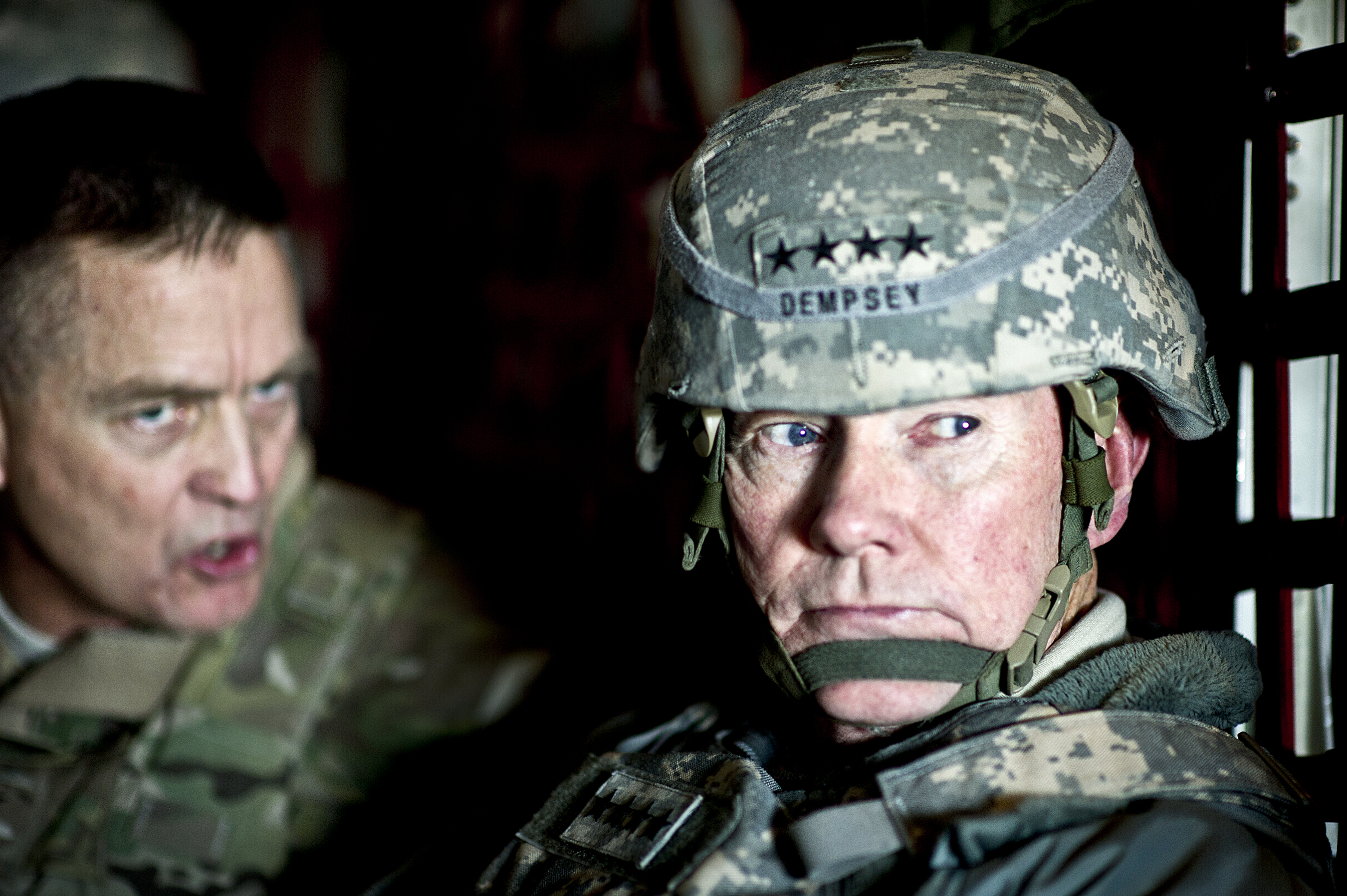 Army Maj. Gen. Daniel B. Allyn, left, the commander of Afghanistan ...