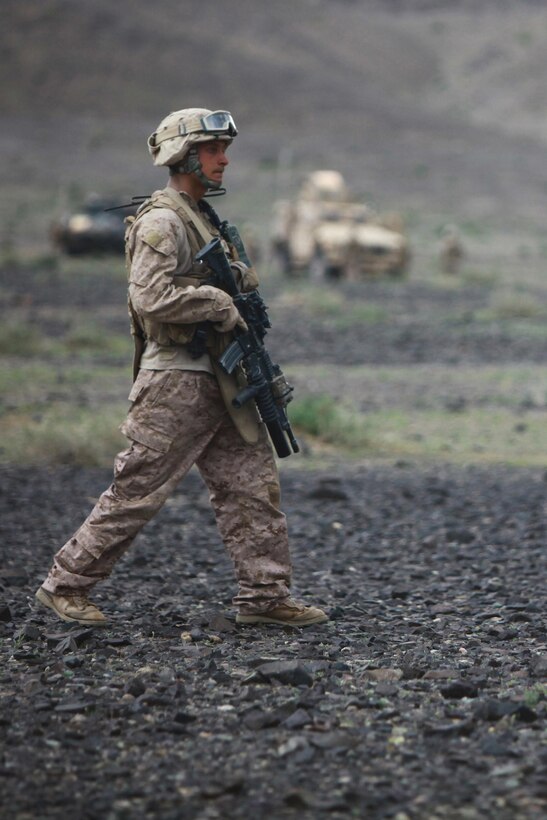 Lance Cpl. Zach R. Mullin, a team leader in 1st Platoon, E Company, 3rd ...