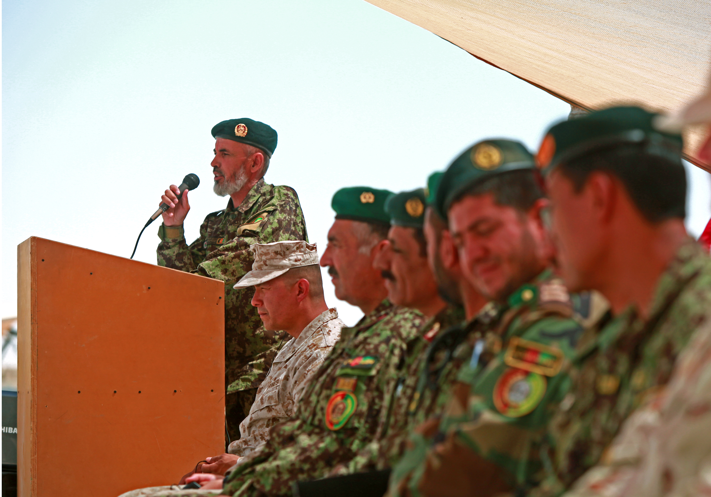 Afghan National Army Brigadier General Qordatullah Quam, the cultural ...