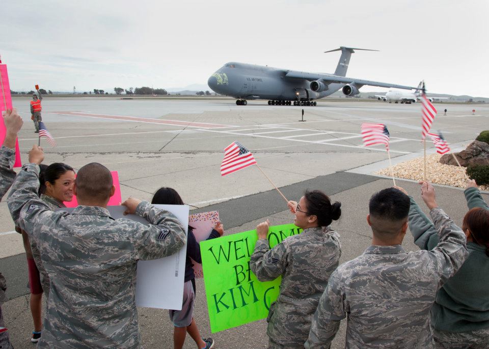 Family, friends welcome home members of 312th Airlift Squadron after ...