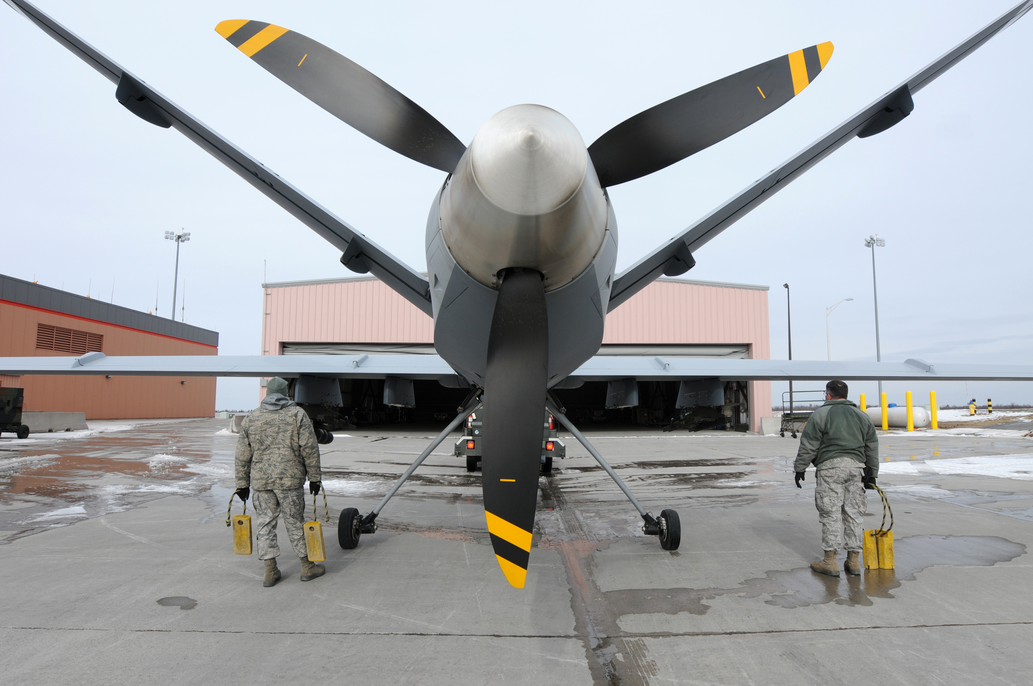 MQ-9 Heads Back to Shelter