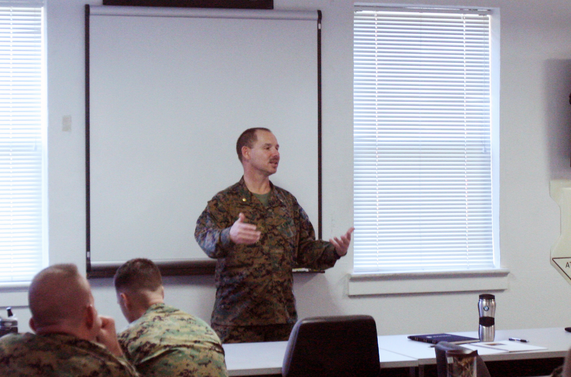Lt. Cmdr. Tim Johns, the chaplain for Combat Logistics Regiment 27, 2nd ...