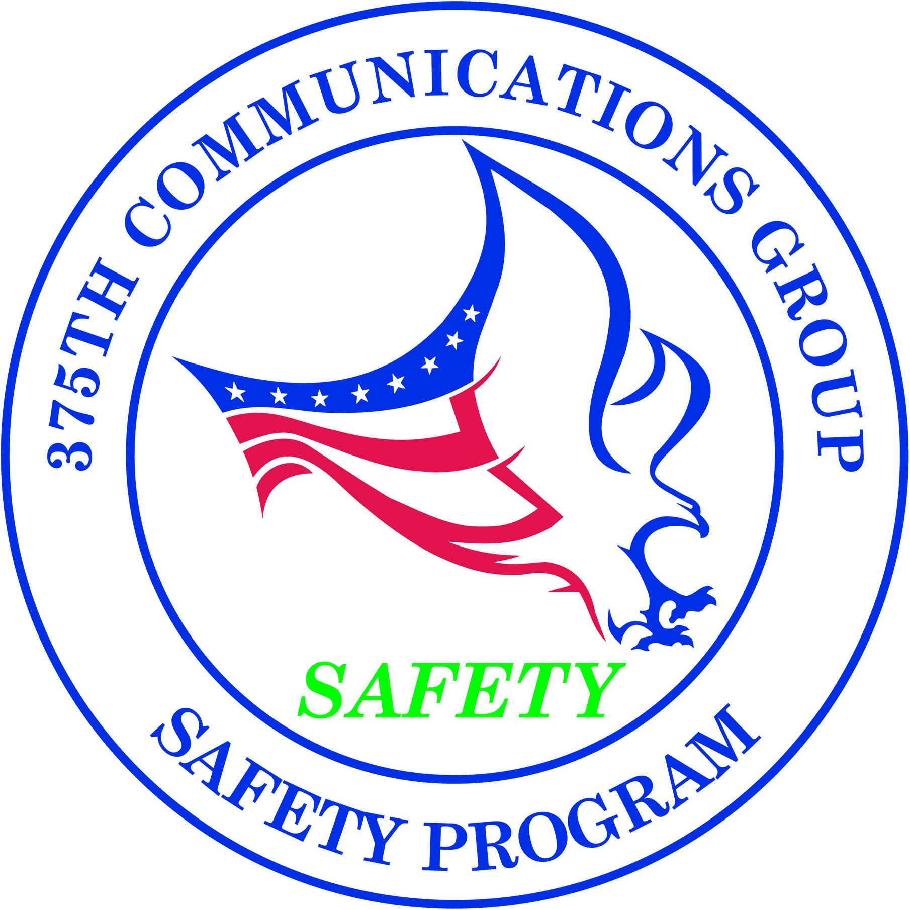 375th Communications Group Safety Program emblem 6X6 300dpi