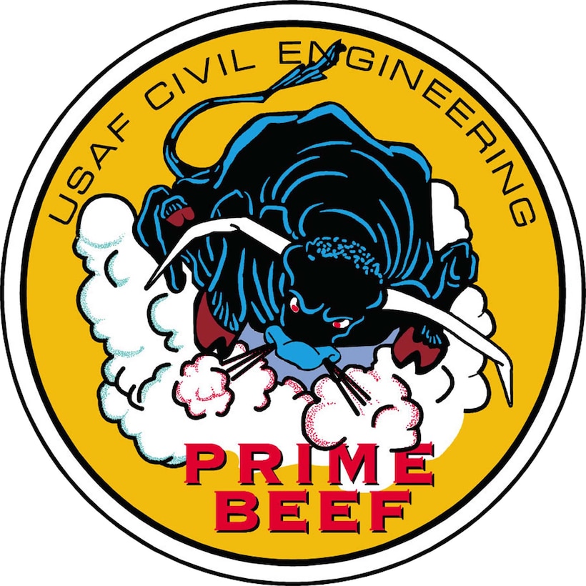 USAF Civil Engineering PRIME BEEF emblem 6X6 300dpi