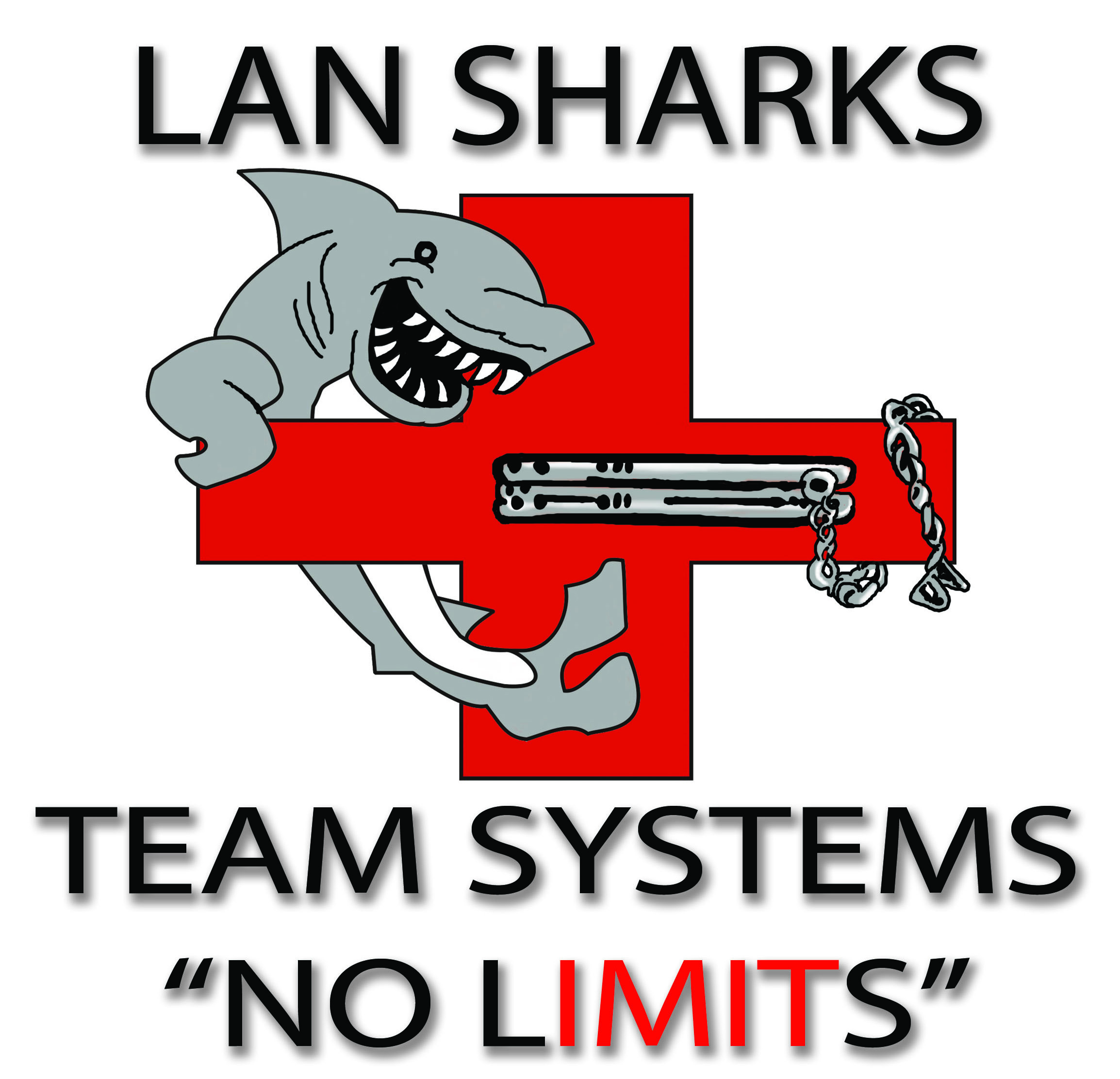 LAN Sharks emblem 6x6 300dpi