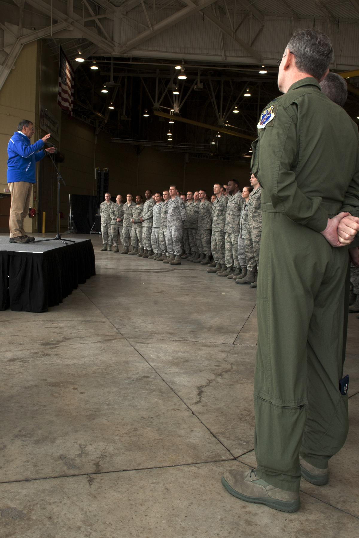 Secretary of Defense Leon Panetta visits Barksdale