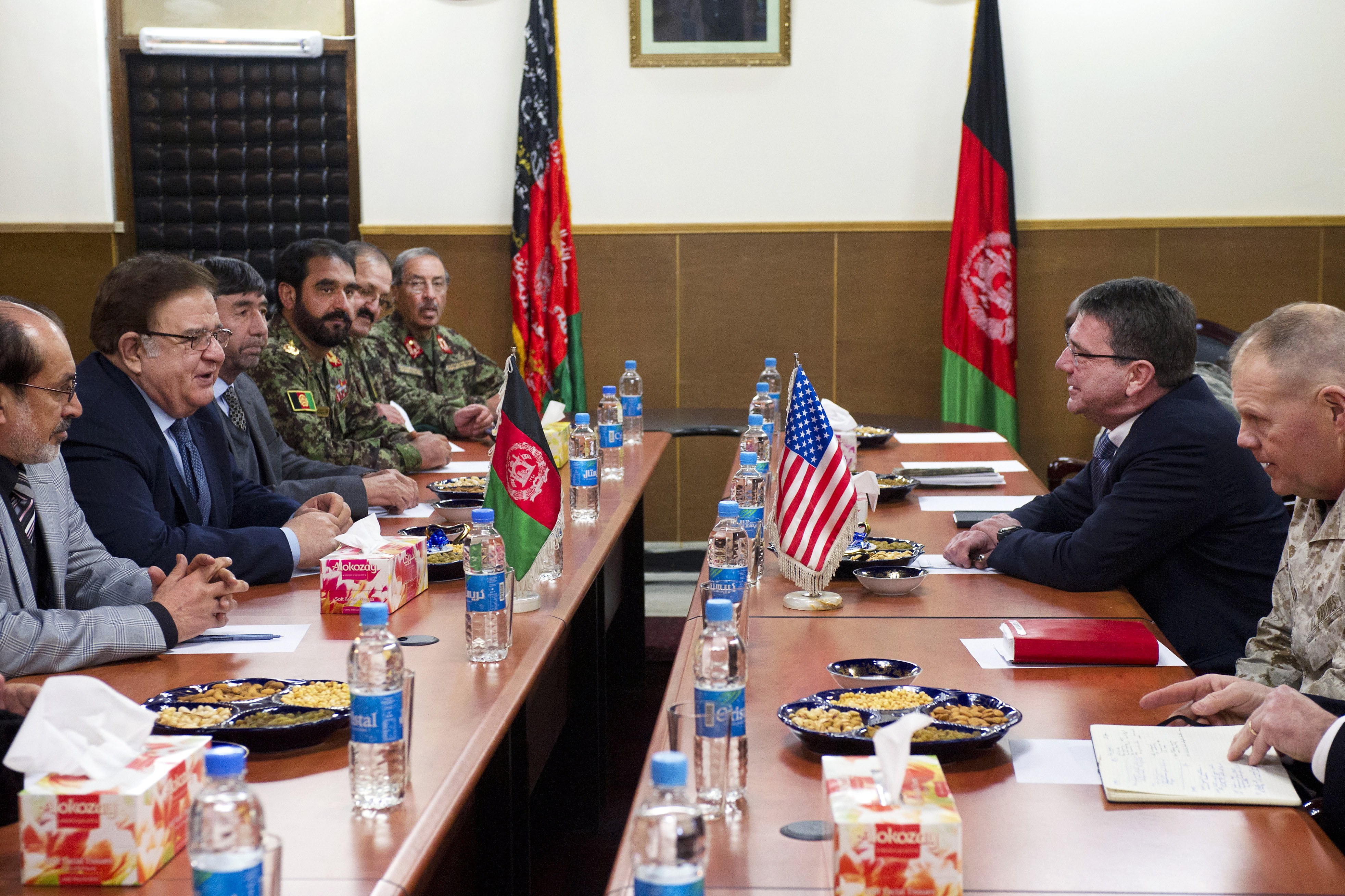 U.S. Deputy Defense Secretary Ashton B. Carter meets with Afghan ...