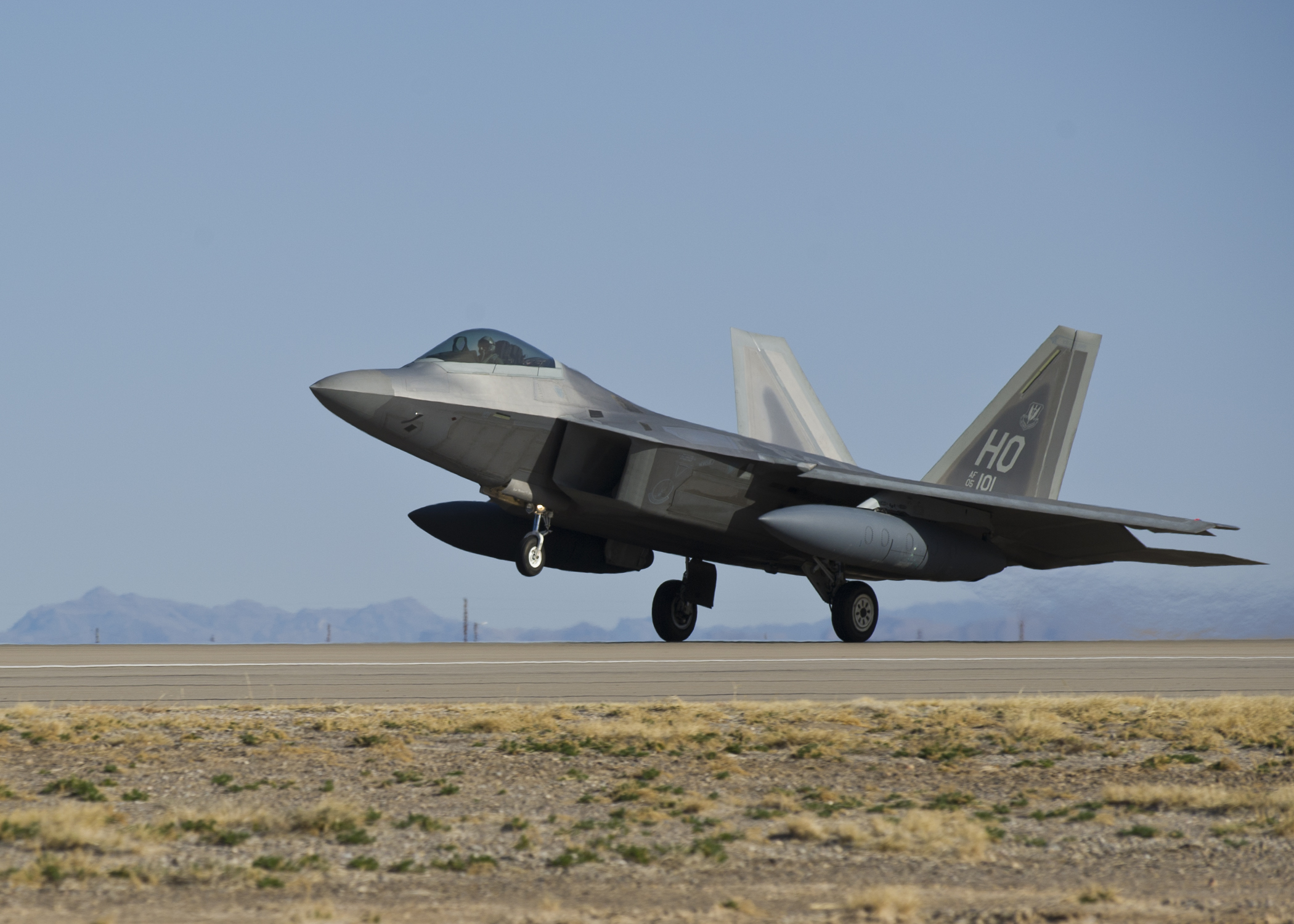 F-22s Take-Off to Complete Phase 1 Exercise