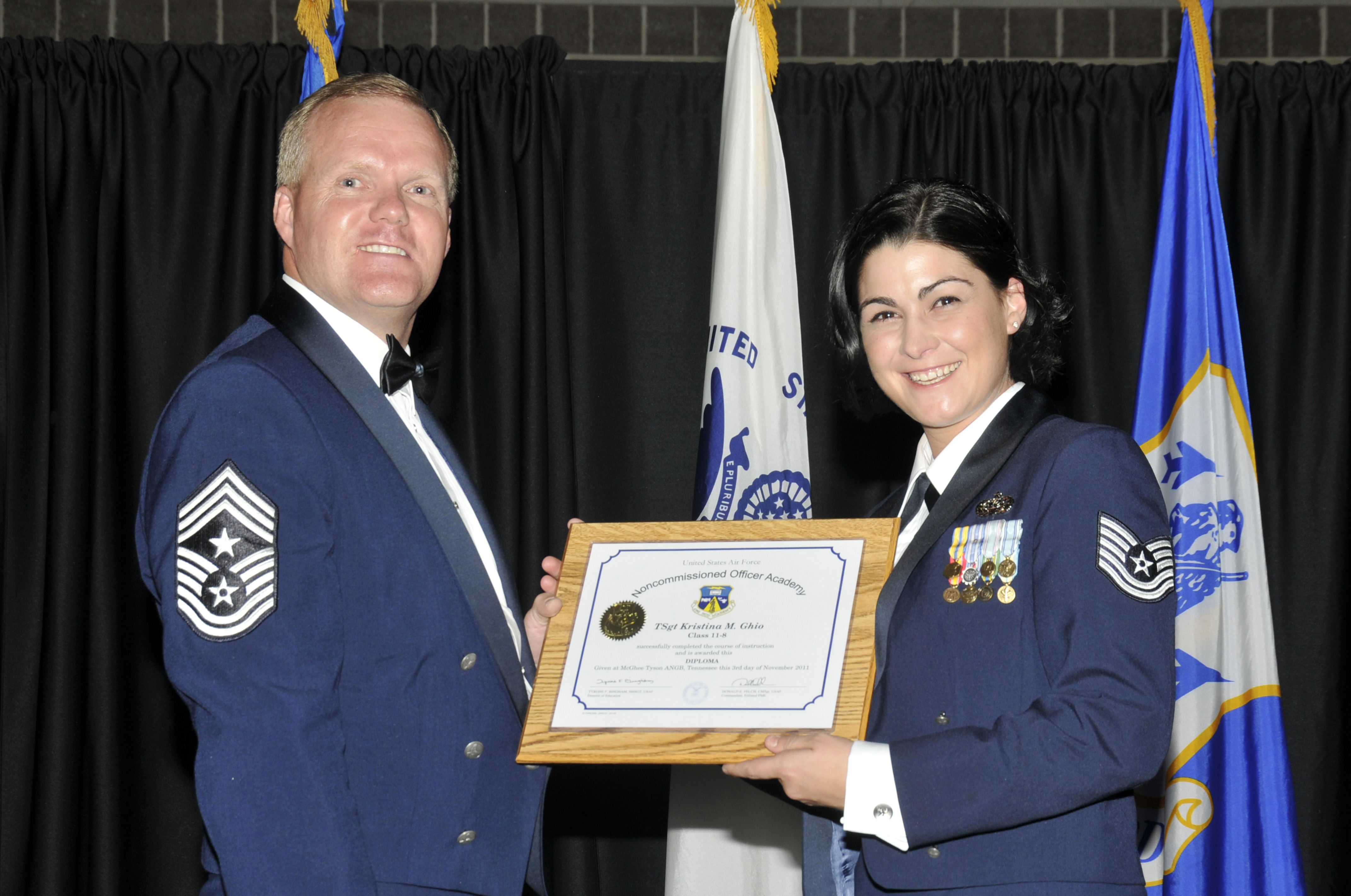 NCOA Class 11-8 distinguished graduate award