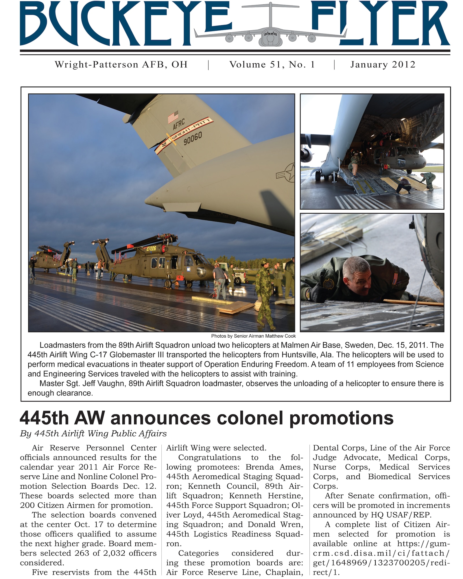 January Issue Of The Buckeye Flyer Now Available 445th Airlift Wing