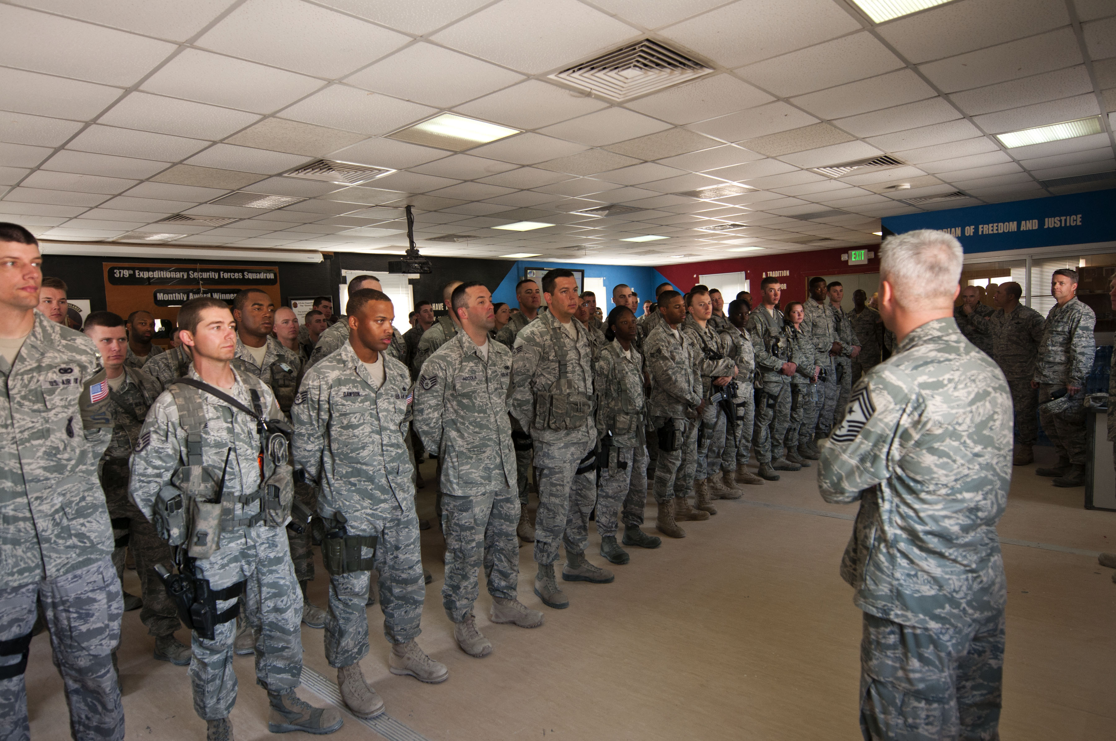 USAFCENT command chief visits 379th AEW > U.S. Air Forces Central > News