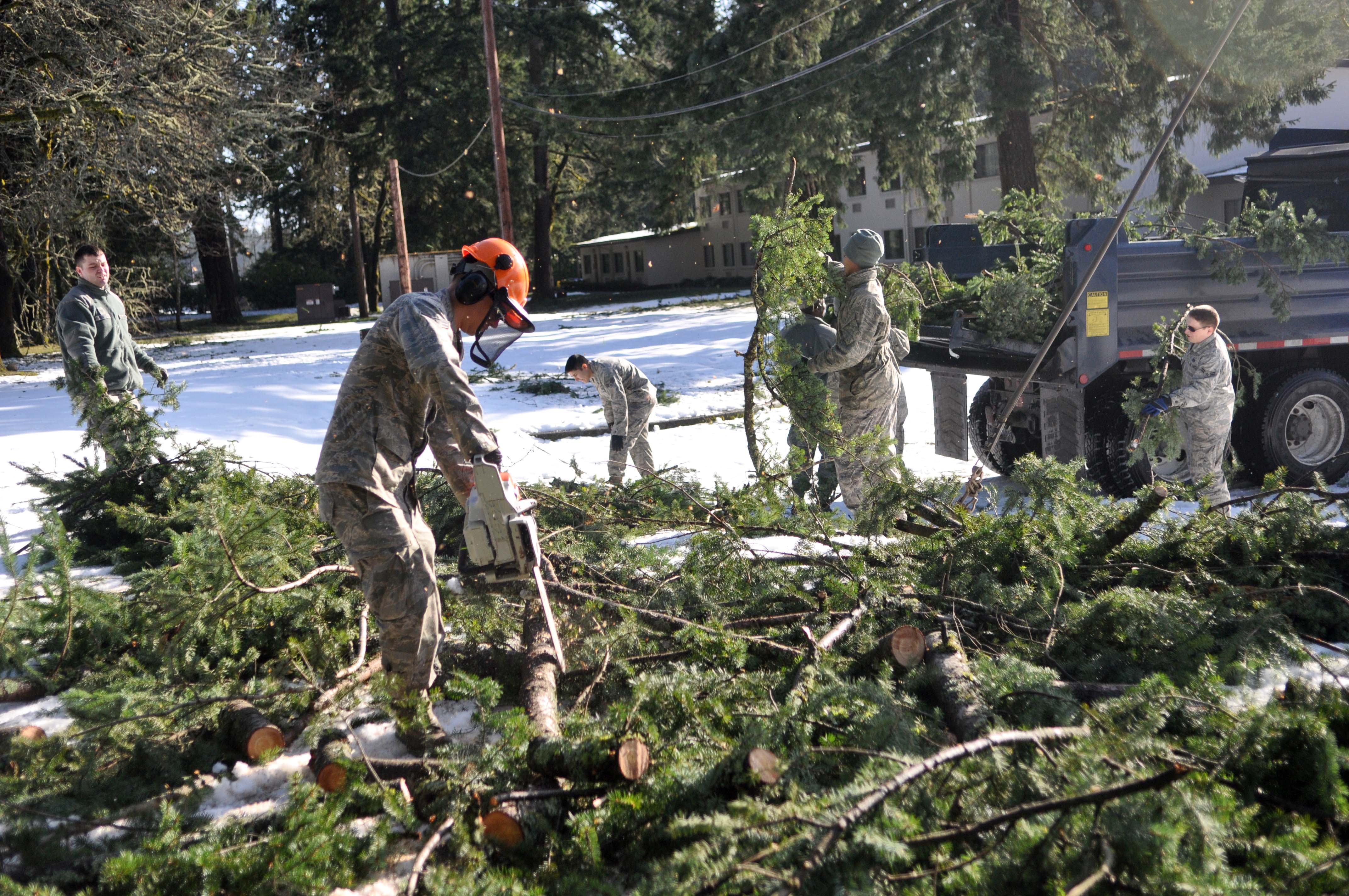 Photos: Airmen begin winter storm clean up > Air Mobility Command ...