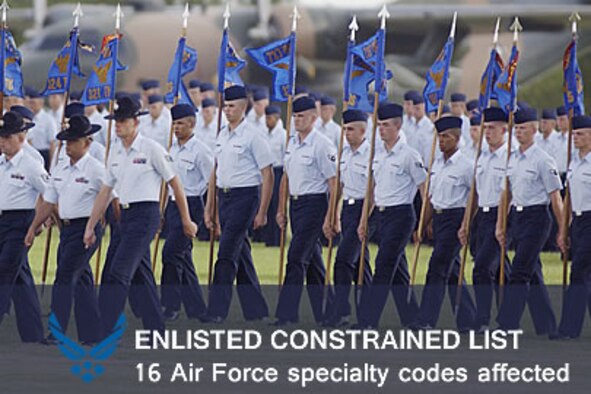 Air Force officials announce enlisted constrained jobs list > Air Force ...