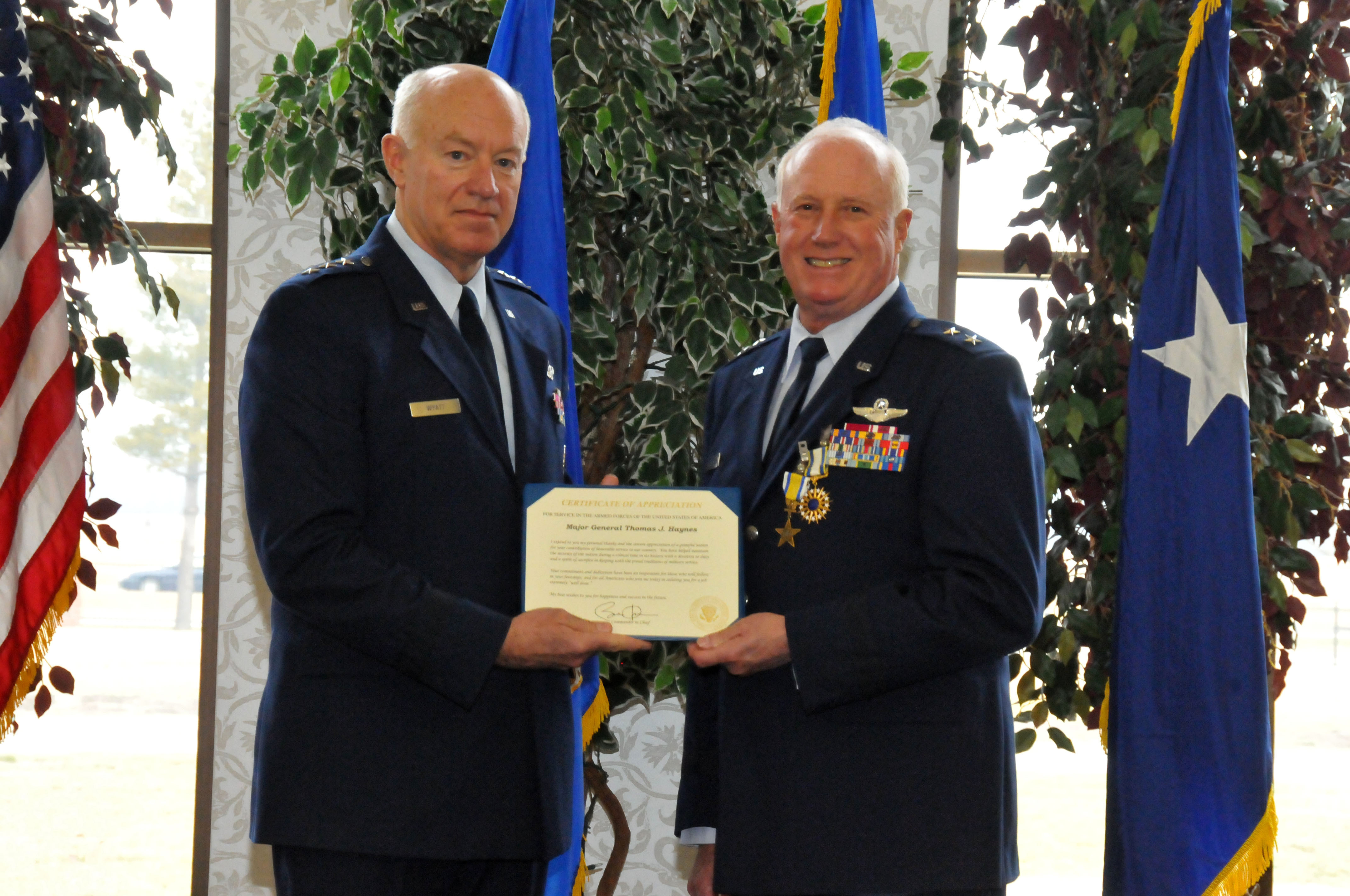 Maj. Gen. Thomas Haynes retires > 126th Air Refueling Wing > News