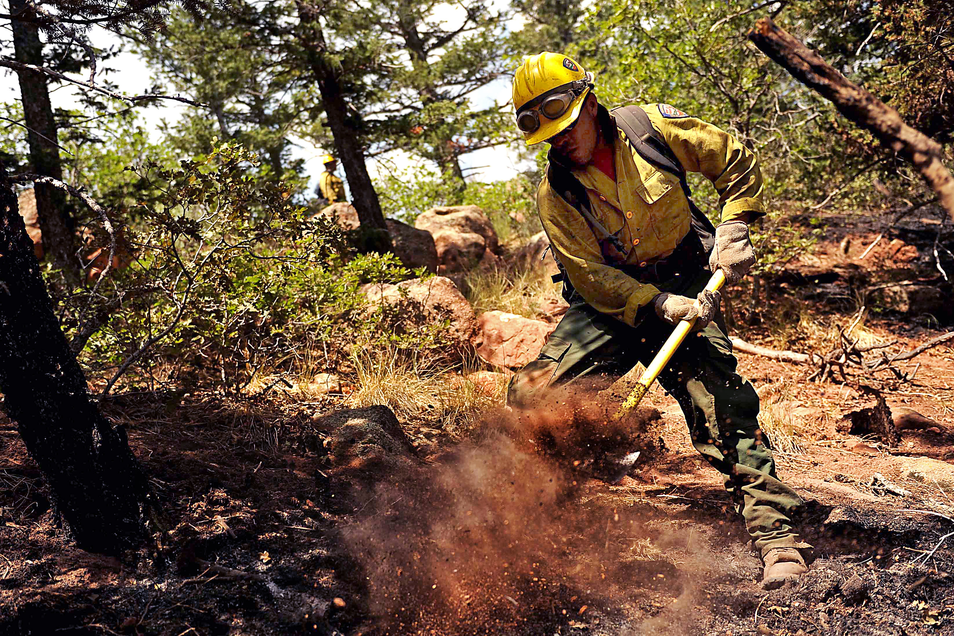 Lupe Covarrubias, a firefighter from the Hot Shots, a specialized team ...