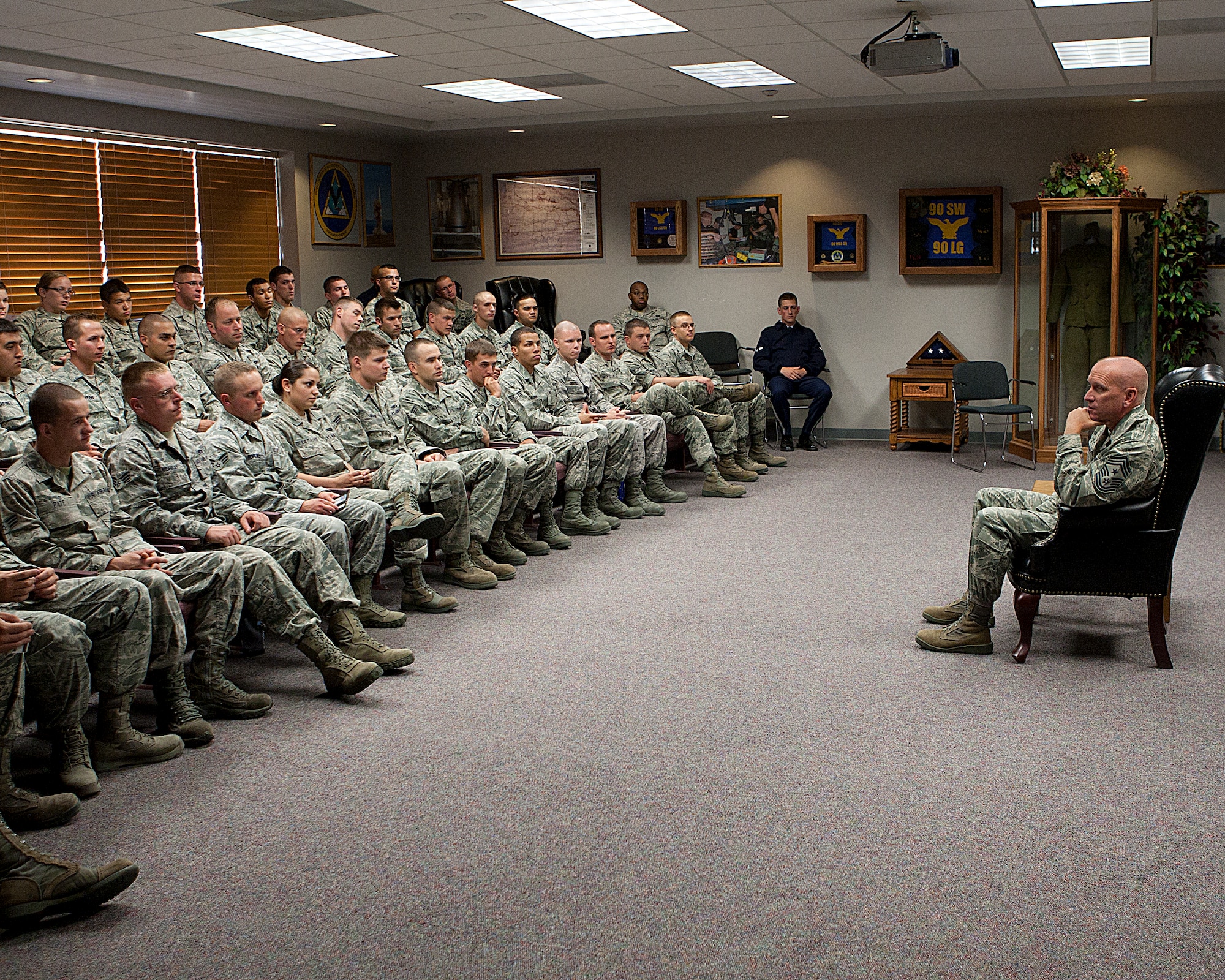 AFGSC command chief visits Warren Airmen > F.E. Warren Air Force Base ...