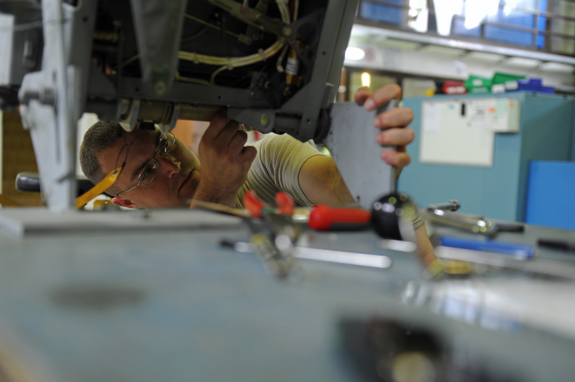 Emergency exit: Aircrew egress system technicians ensure pilot safety ...