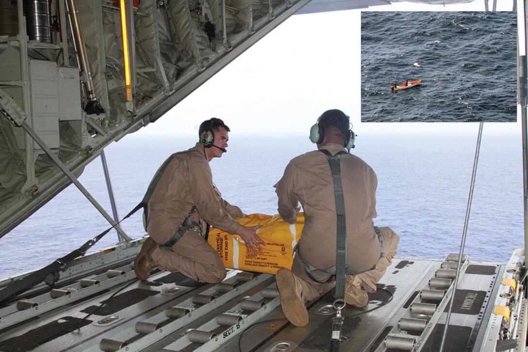 VMGR-152 finds lost mariners