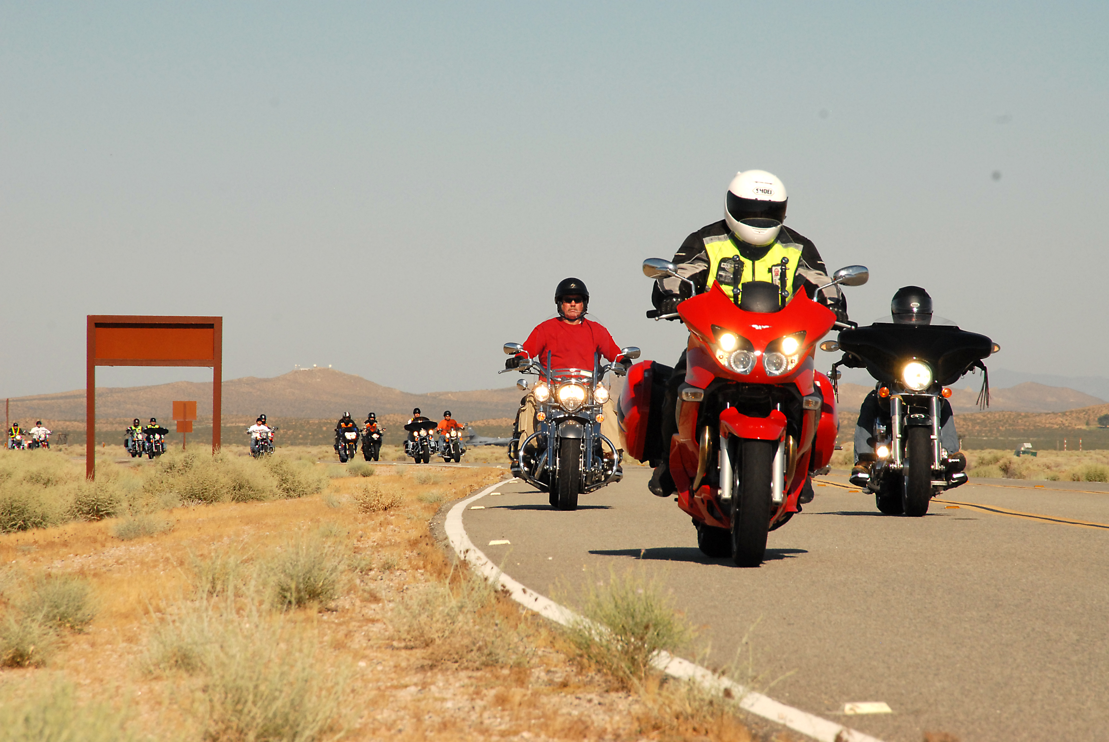 Watch out for motorcycles! > Edwards Air Force Base > Display