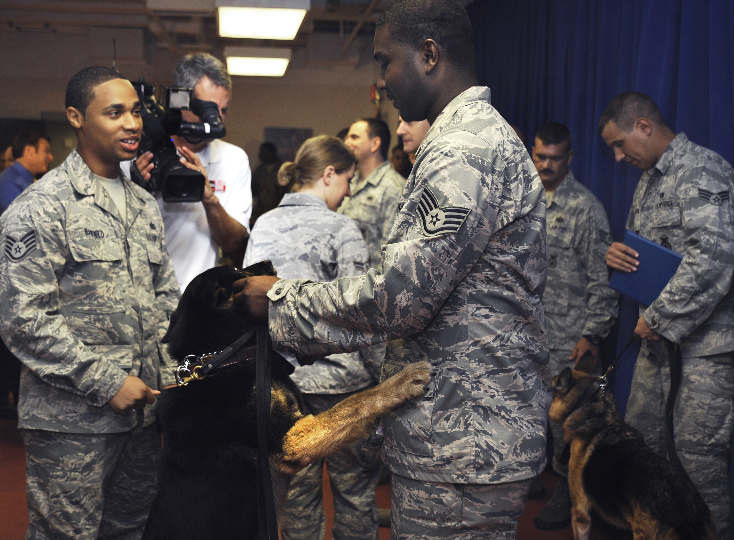 Air Force Staff Sgt. Jarvis Beauchamp bids farewell to his former ...