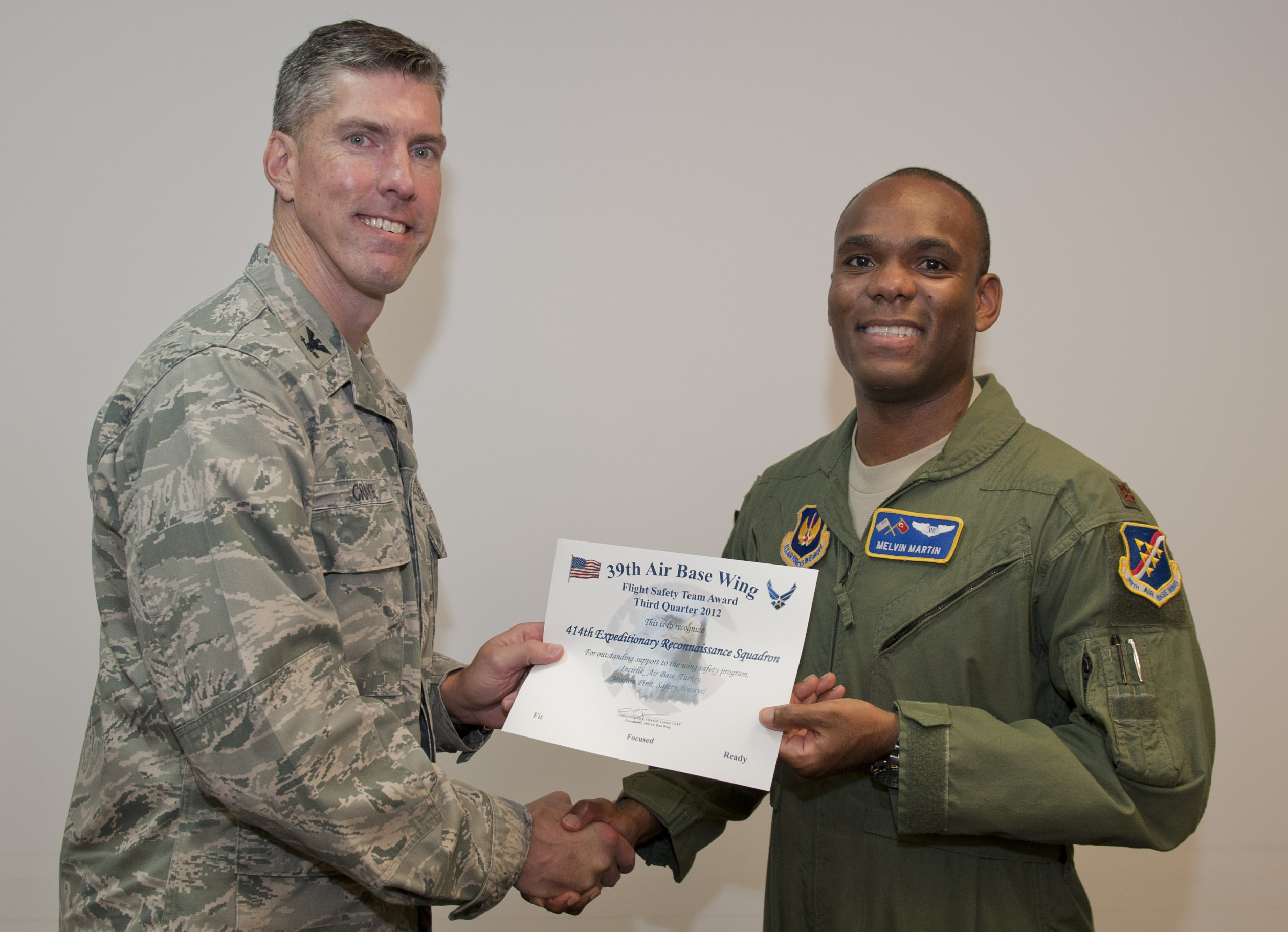 Airmen receive quarterly safety awards