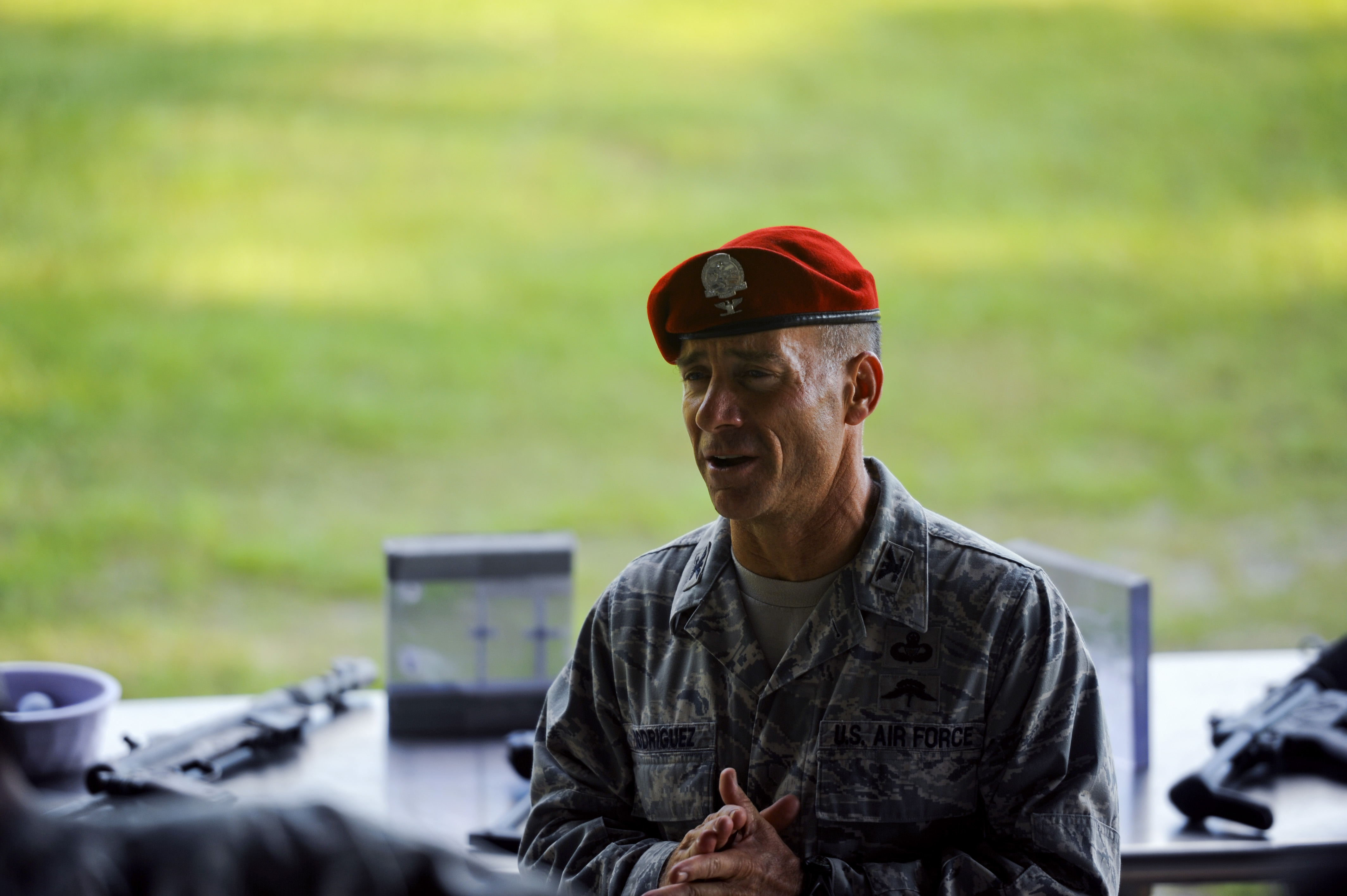 Speaking to the troops