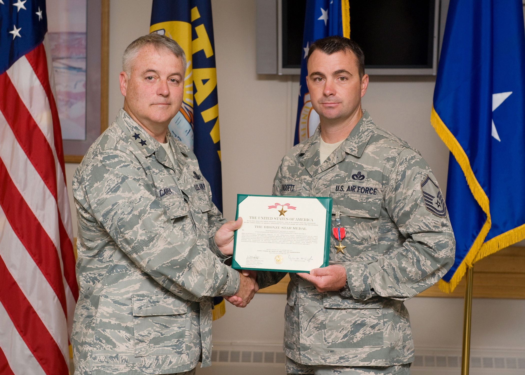 Civil Engineer presented with Bronze Star Medal > Malmstrom Air Force ...
