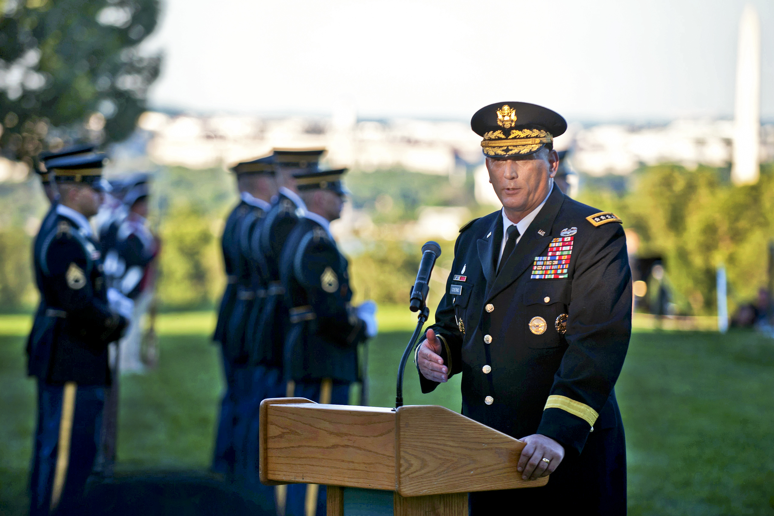 Army Chief of Staff Gen. Ray Odierno speaks during the Army's tribute ...
