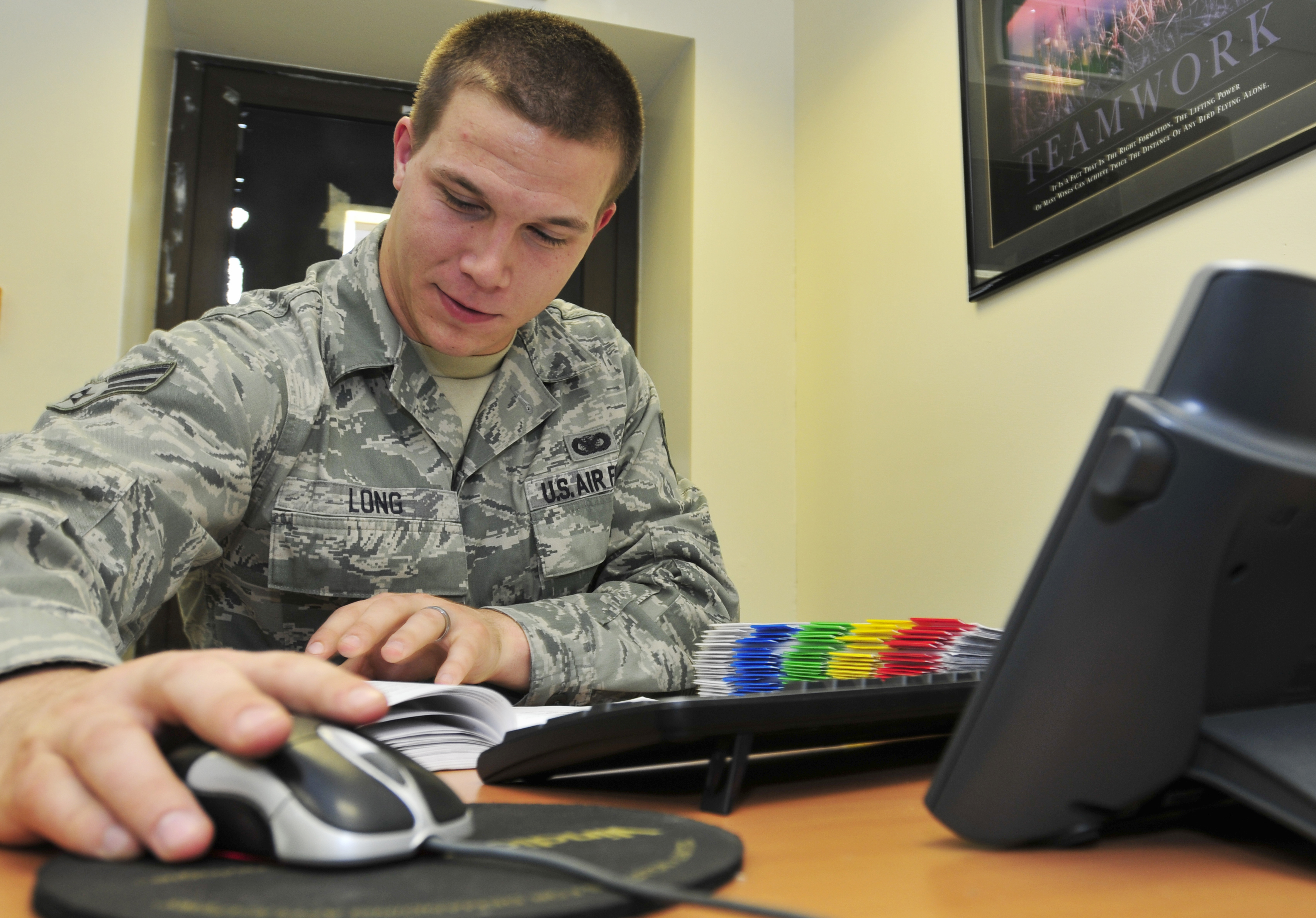 NCO in charge of electronic security systems displays "Excellence in ...