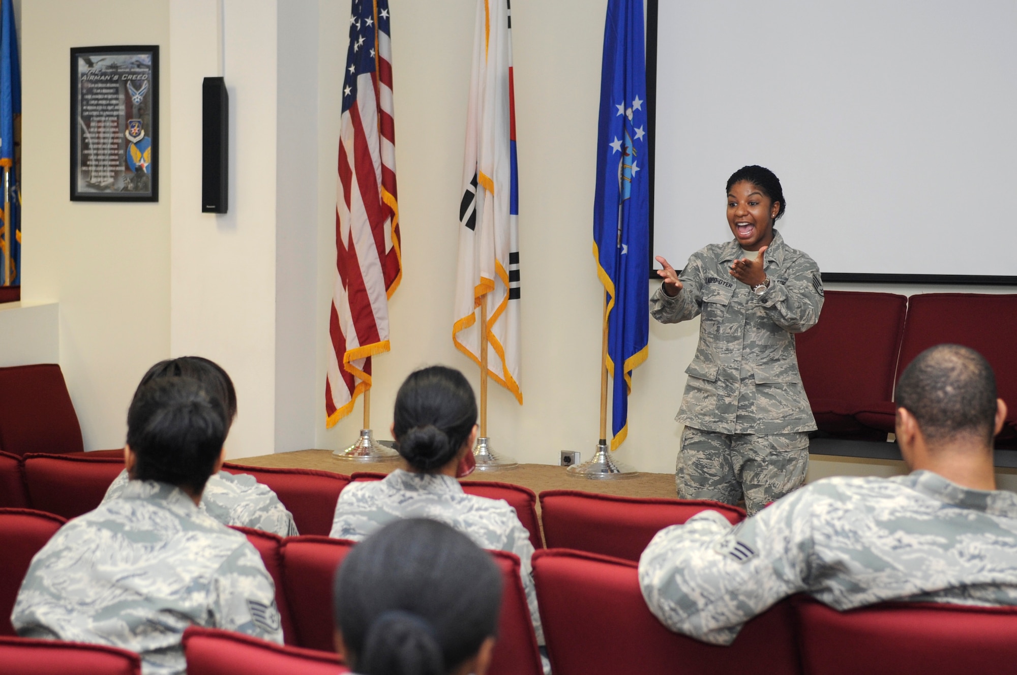 Wolf Pack Airmen practice public speaking skills > Kunsan Air Base ...