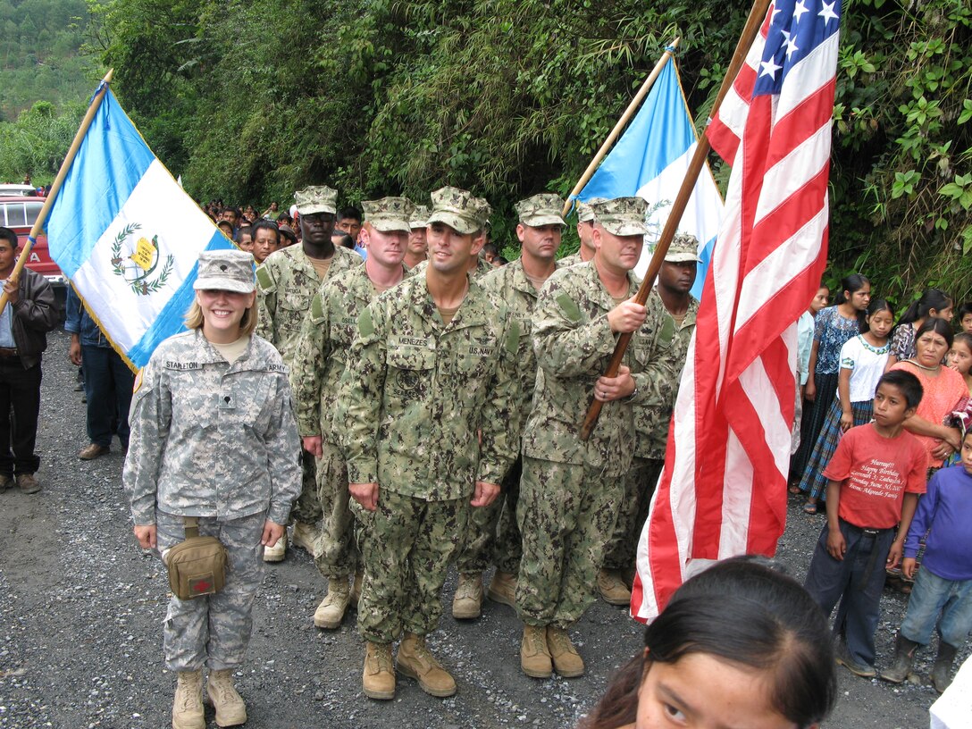 Seabees from Naval Mobile Construction Battalion 23 prepare to march in ...