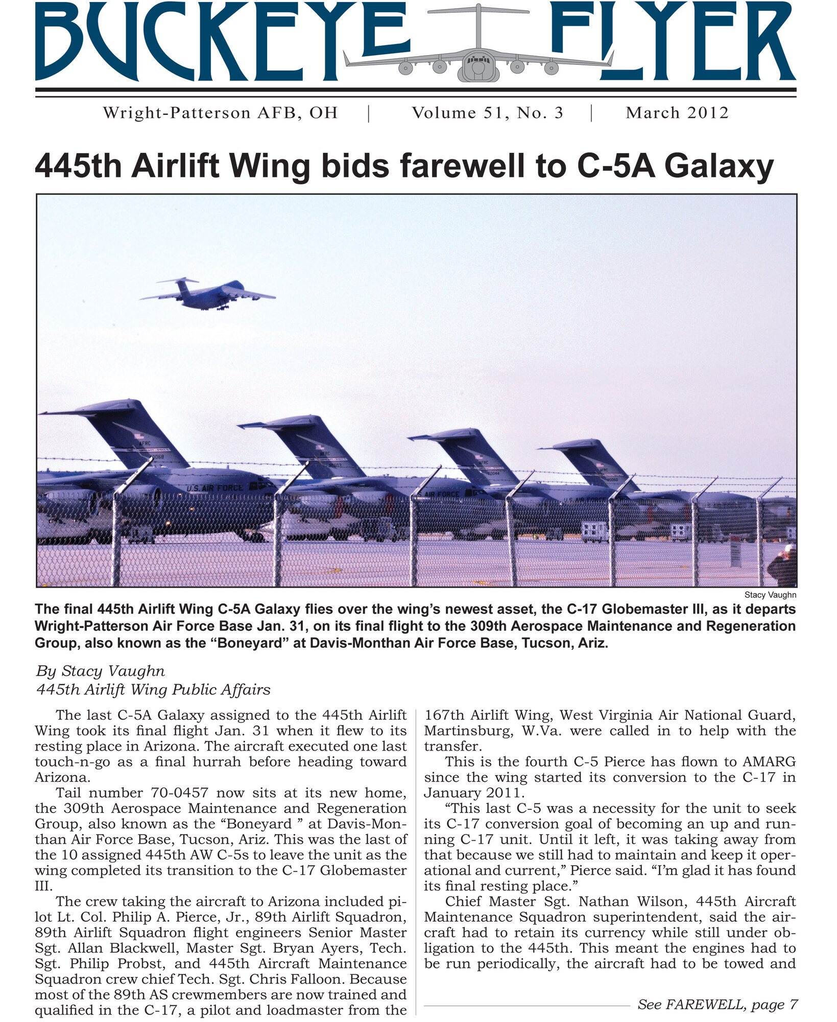 March issue of the Buckeye Flyer now available > 445th Airlift Wing > Article Display