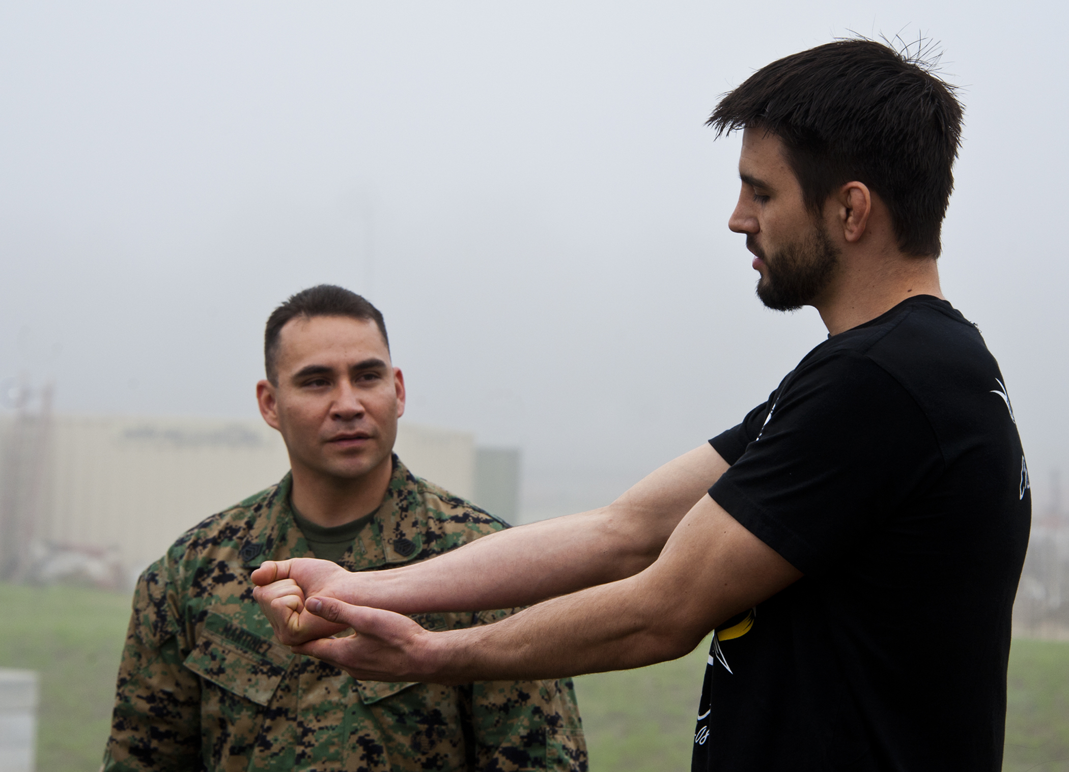 MMA fighter visits Eglin Marines