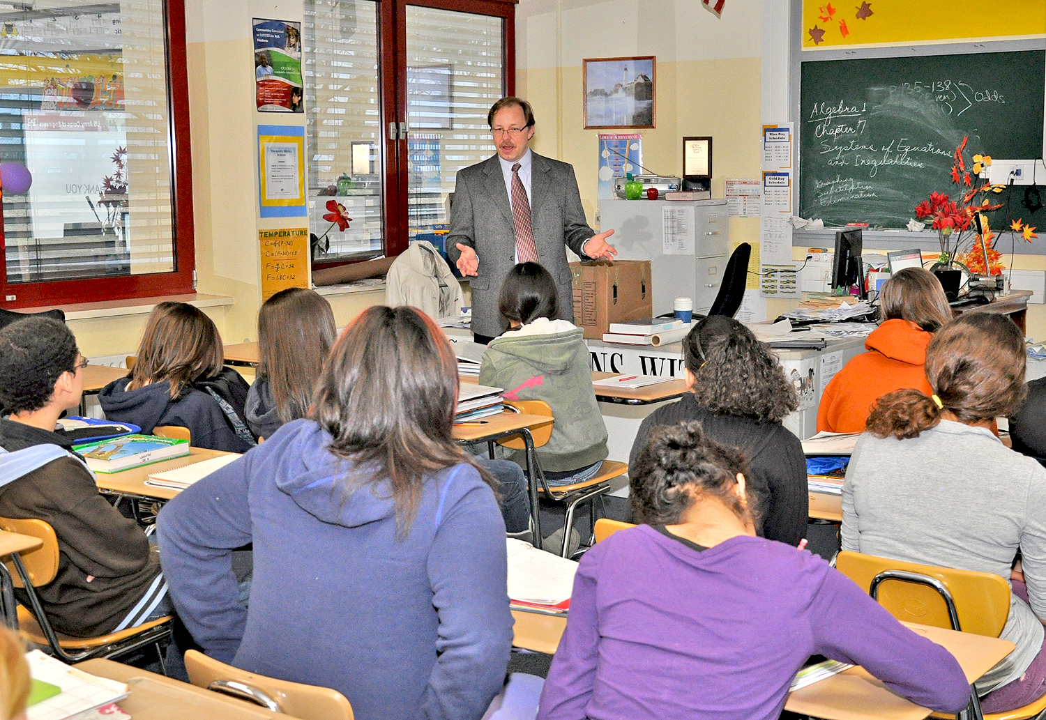 American Middle School Classroom