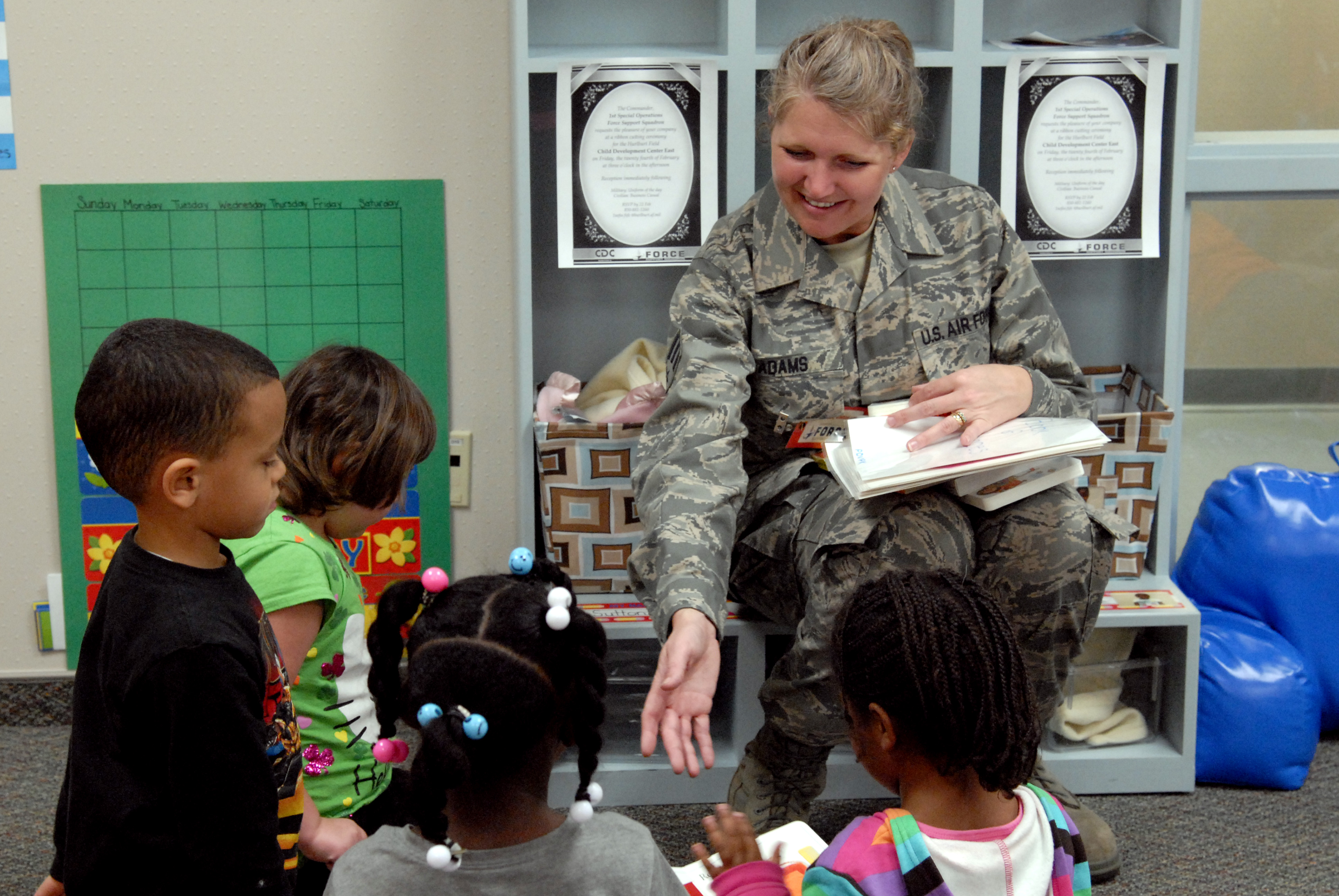 Senior Airman building block behind child development centers ...