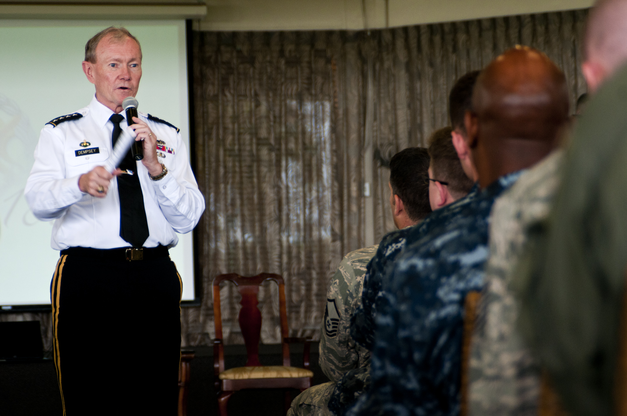 General Martin Dempsey speaks at JBPHH Town Hall