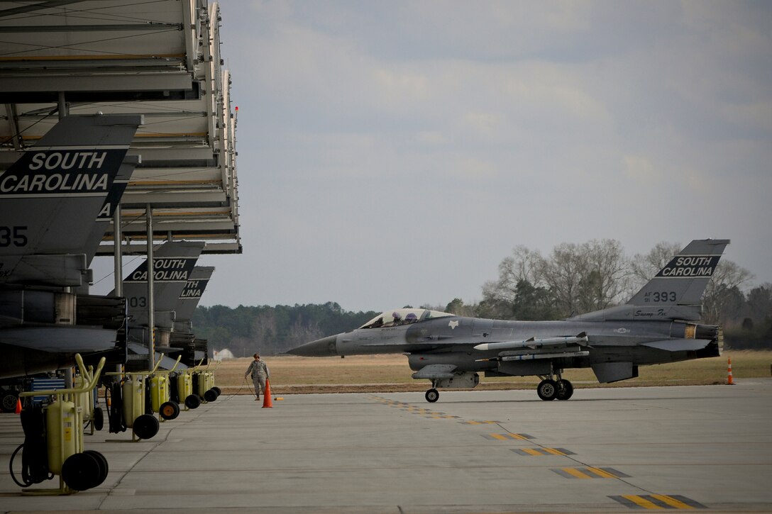 Flightline operations at McEntire Joint National Guard Base